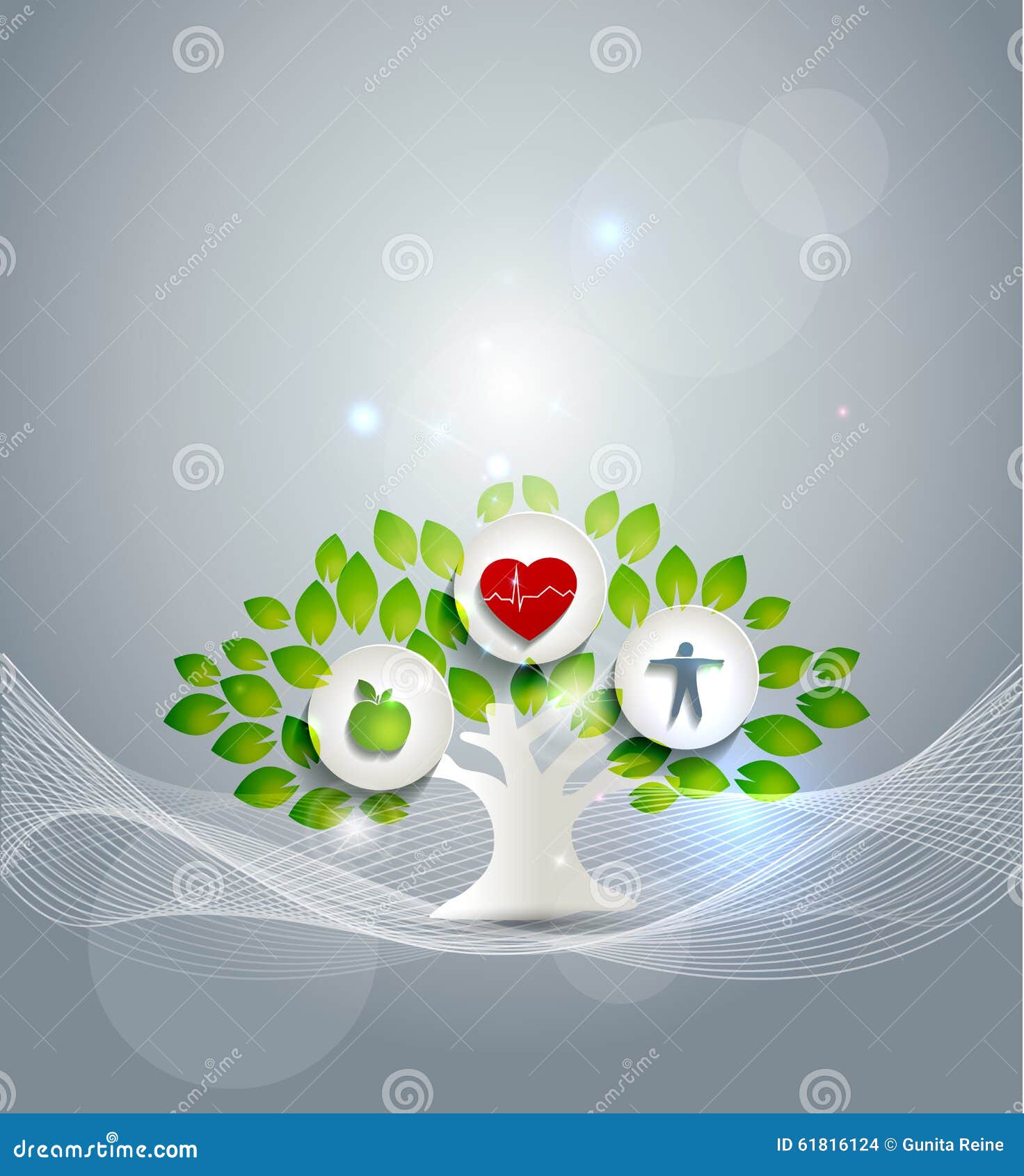 Gezond het leven symbool vector illustratie. Illustration of ...