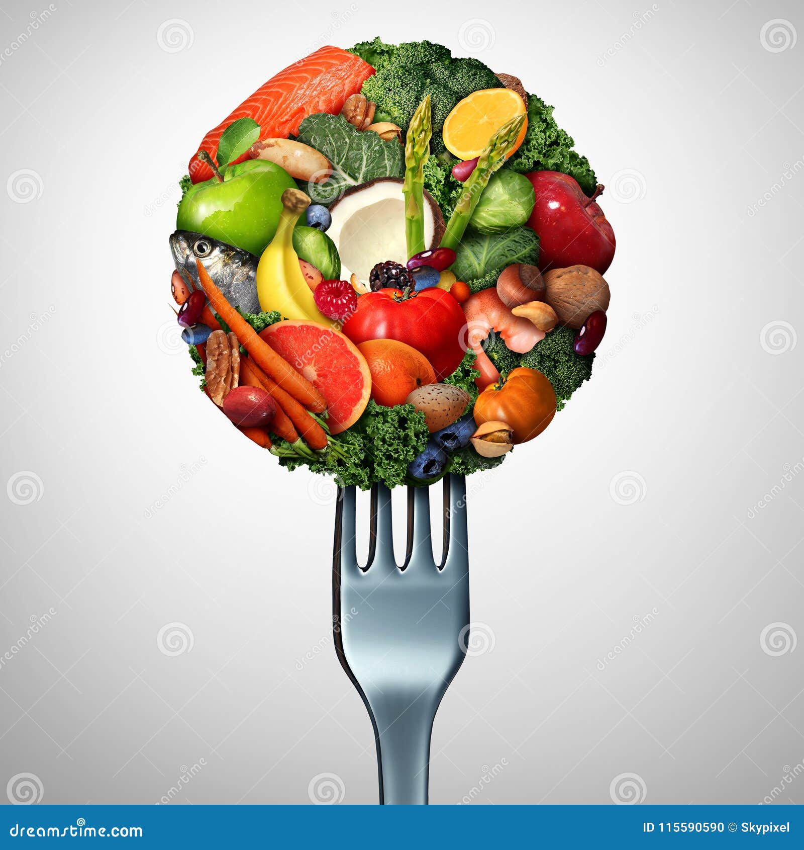 Gezond Voedsel Die Symbool Eten Stock Illustratie - Illustration of ...