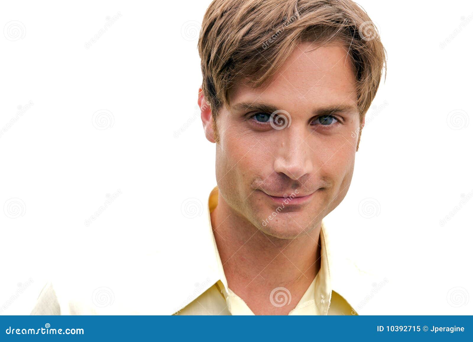 Gezonde Mens Smirking stock afbeelding. Image of gelukkig - 10392715