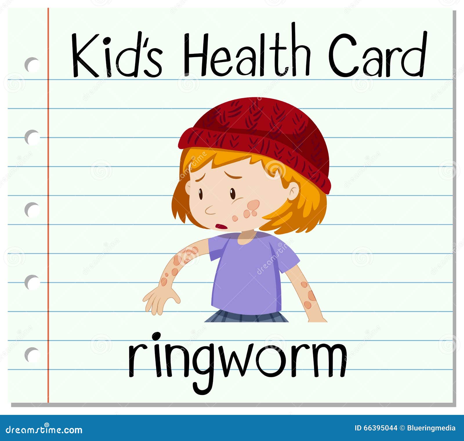 Gezondheidskaart Met Ringworm Vector Illustratie - Illustration of ...