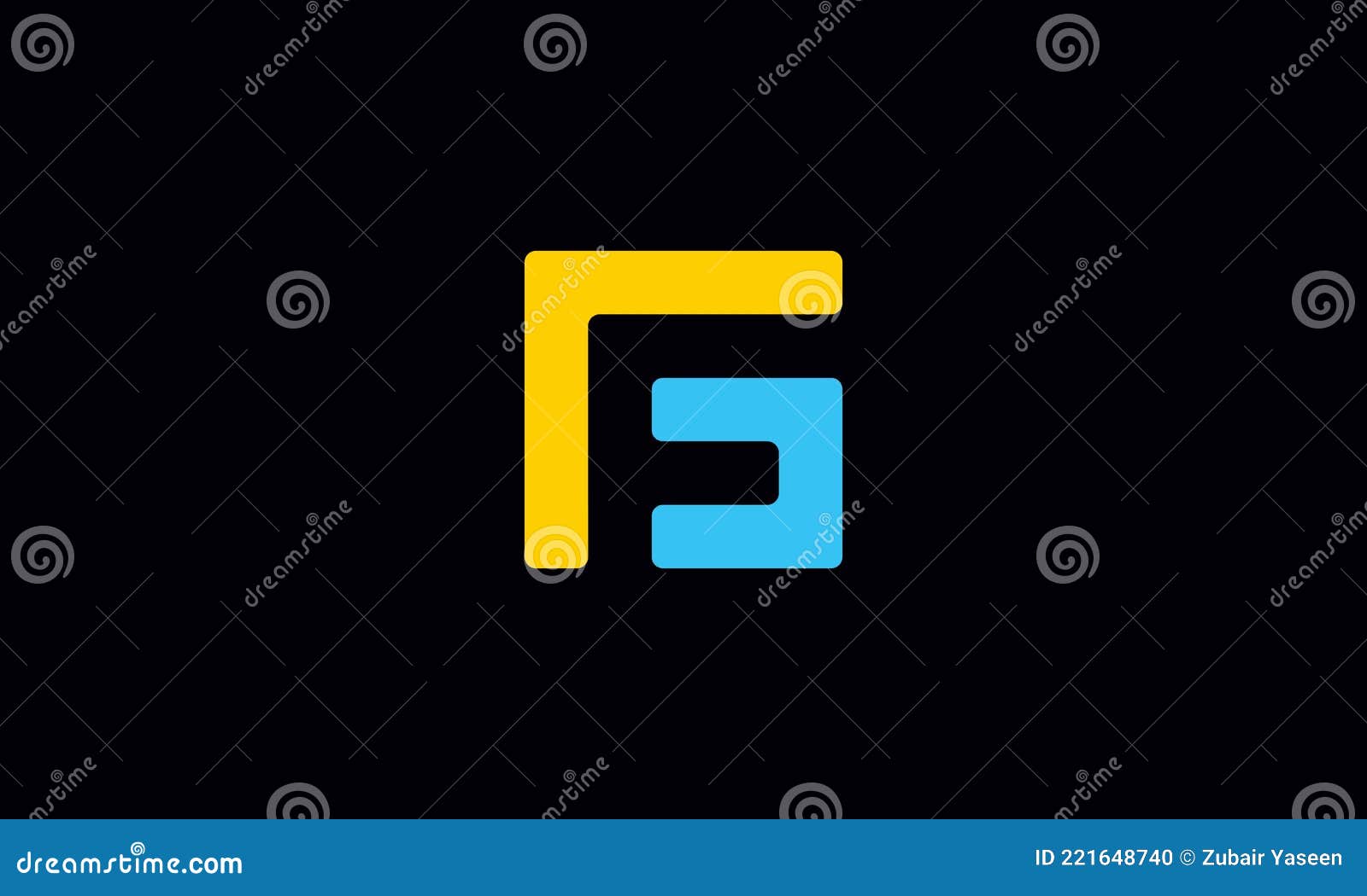 GF or FG G and F Creative and Modern Letter Logo Design Template Stock ...