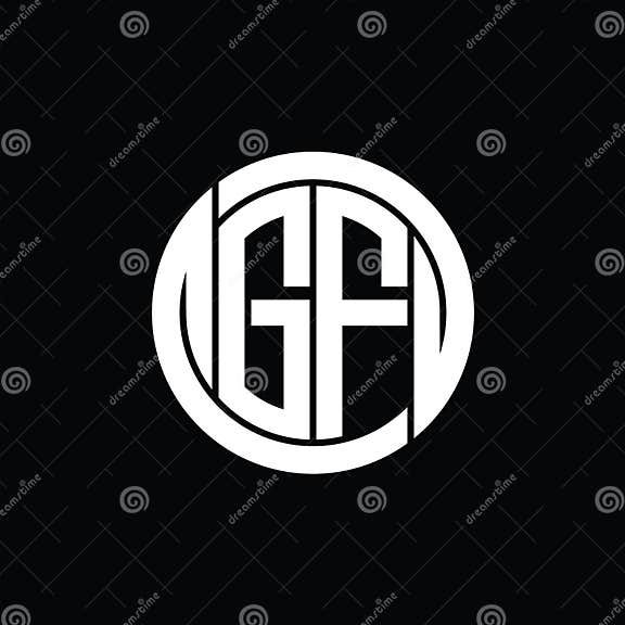GF Logo Monogram Shield Inside Circle Shape Vector Images Design ...