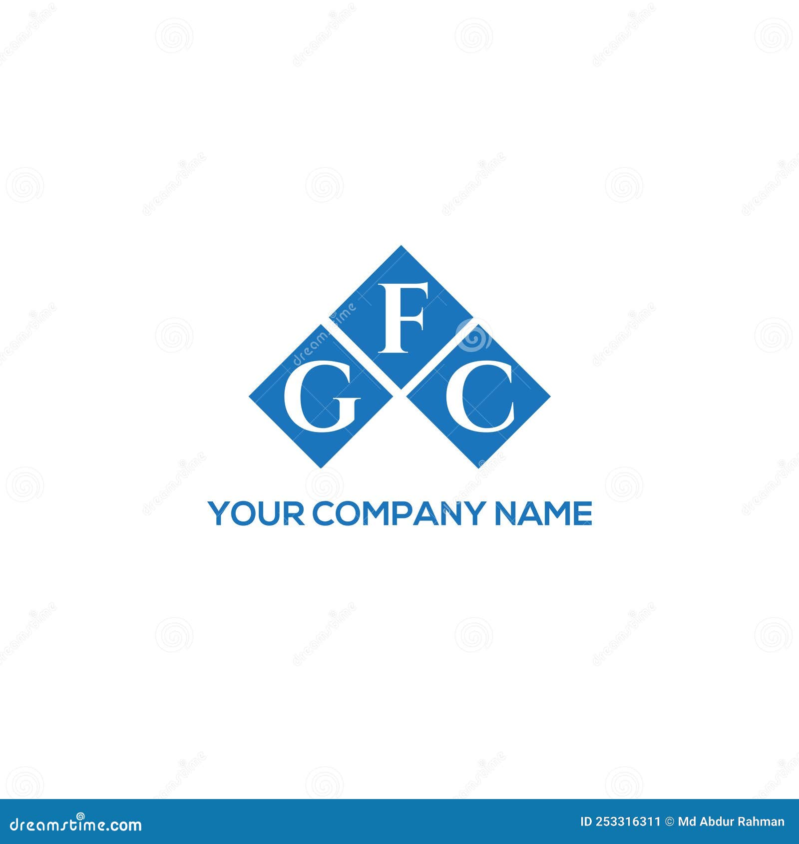 GFC Letter Logo Design on WHITE Background. GFC Creative Initials ...