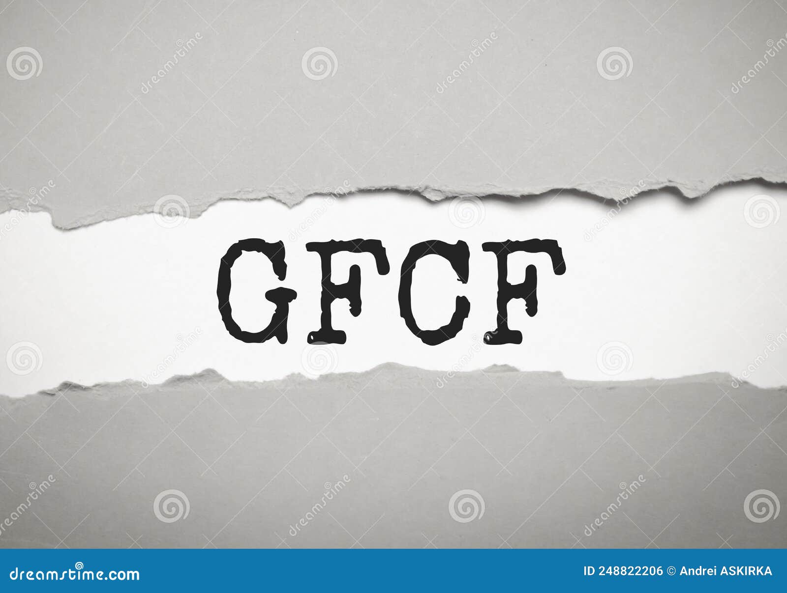 GFCF - Gross Fixed Capital Formation . Word GFCF Text on Torn Paper ...