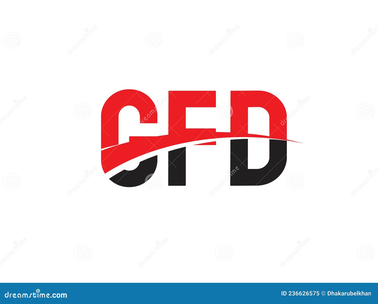 GFD Letter Initial Logo Design Vector Illustration Stock Vector ...