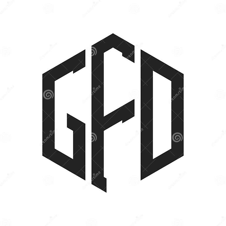 GFD Logo Design. Initial Letter GFD Monogram Logo Using Hexagon Shape ...