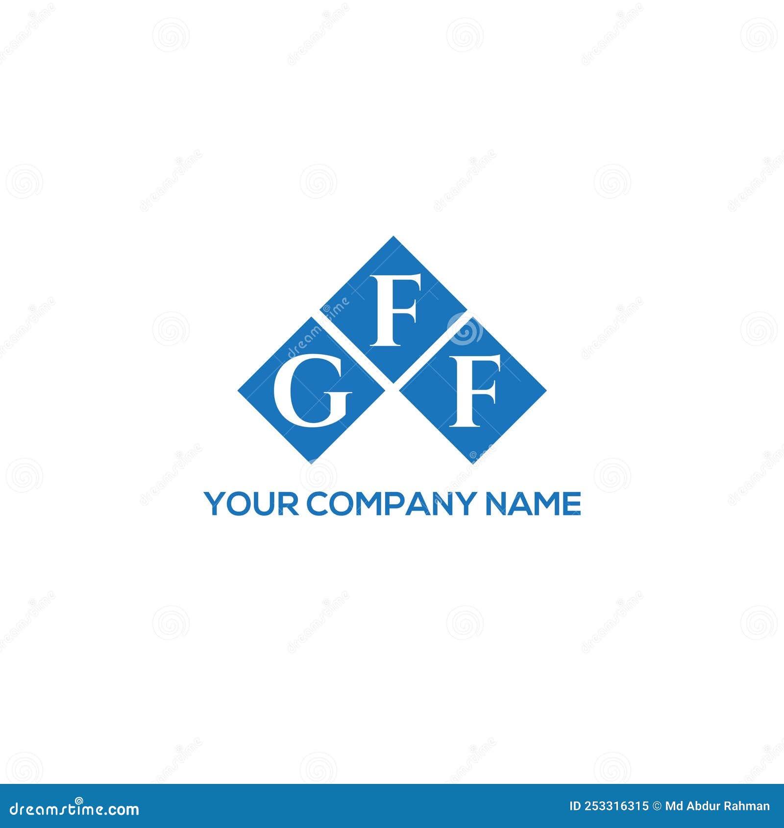 GFF Letter Logo Design on WHITE Background. GFF Creative Initials ...