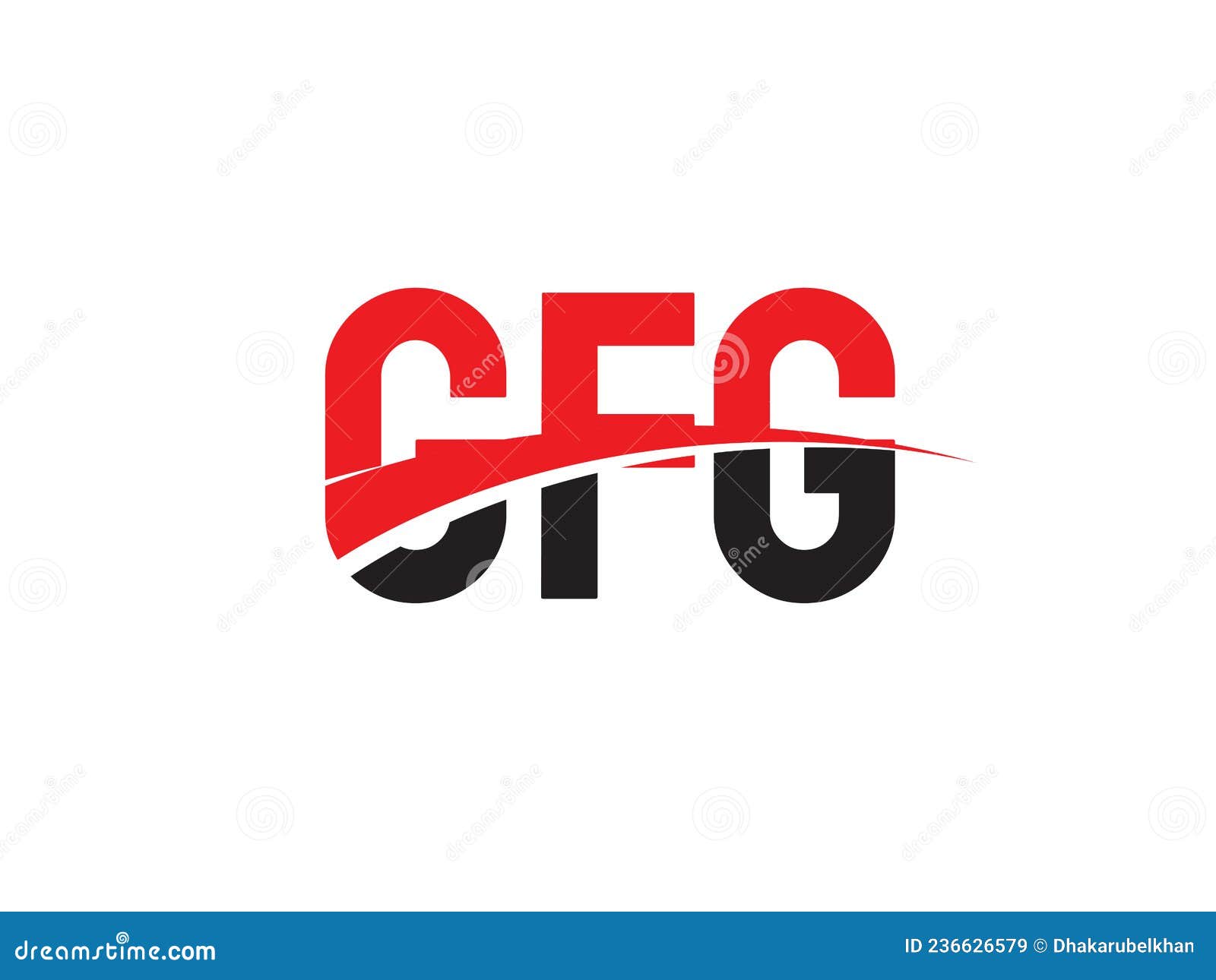 GFG Letter Initial Logo Design Vector Illustration Stock Vector ...