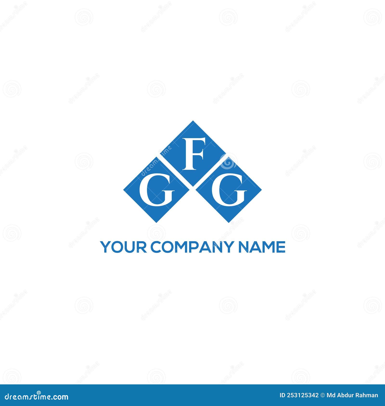 GFG Letter Logo Design on WHITE Background. GFG Creative Initials ...