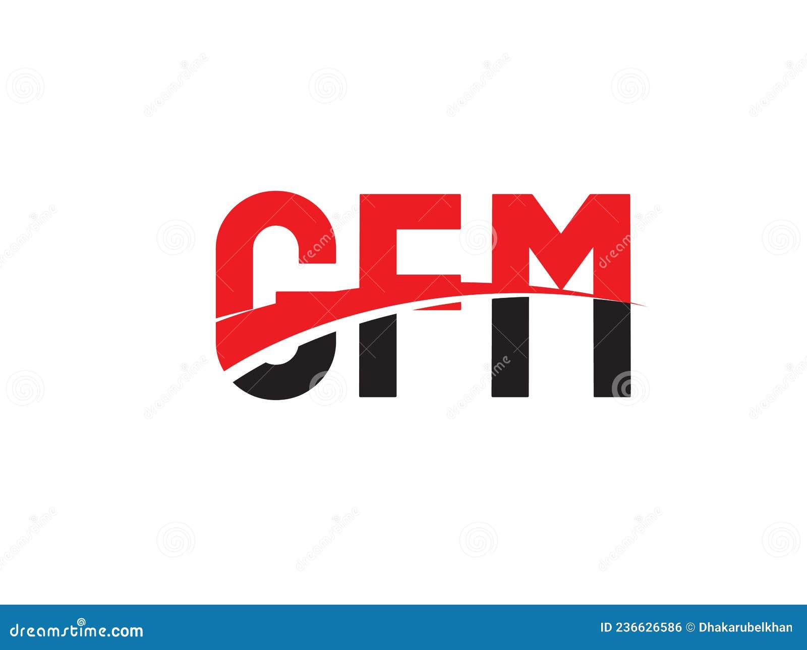 GFM Letter Initial Logo Design Vector Illustration Stock Vector ...