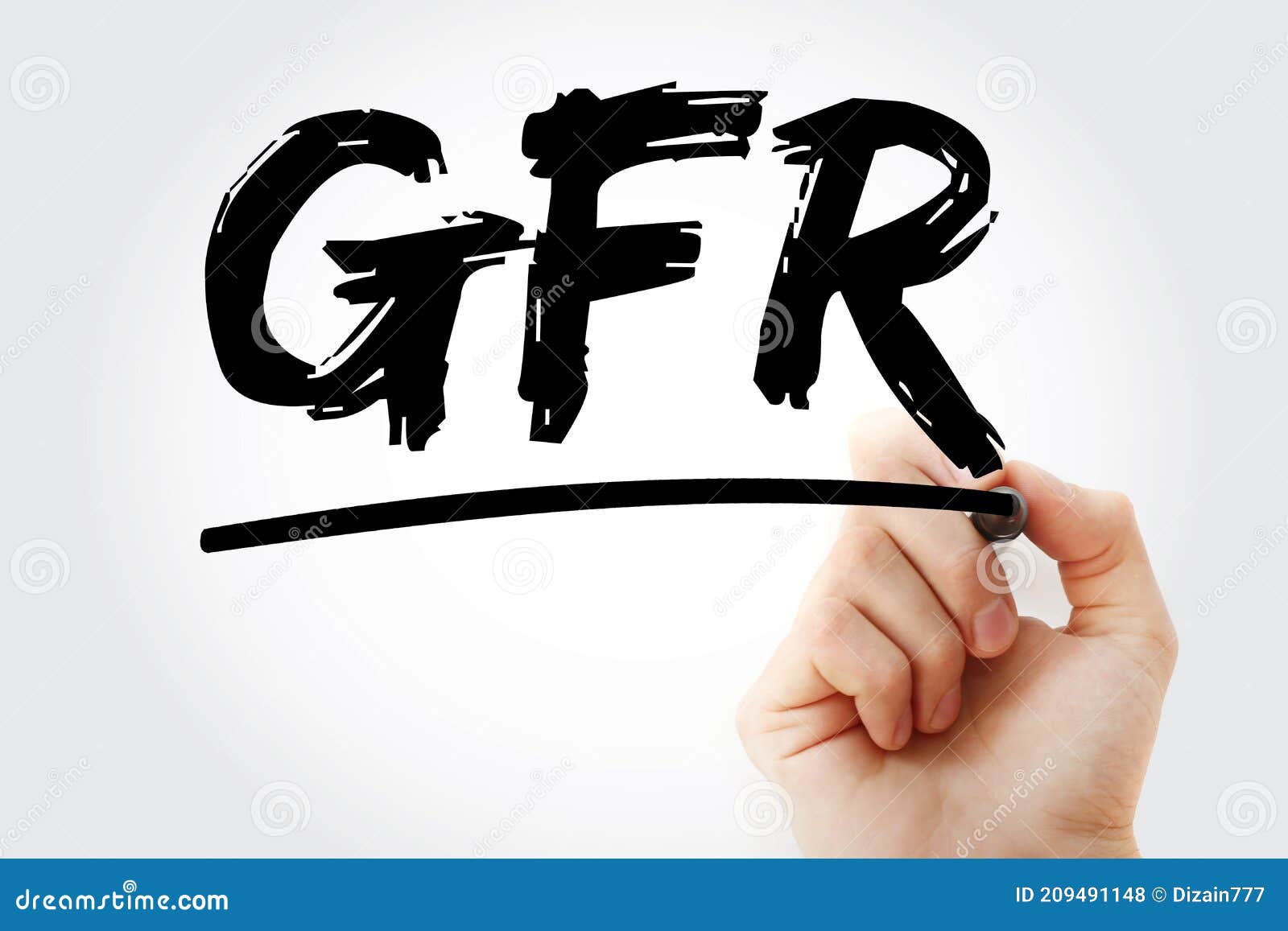 GFR - Glomerular Filtration Rate Acronym With Marker, Concept ...