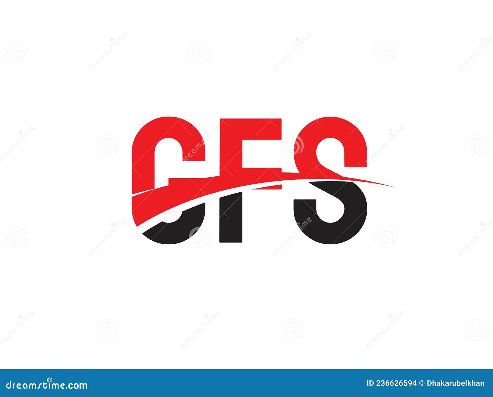 GFS Letter Initial Logo Design Vector Illustration Stock Vector ...
