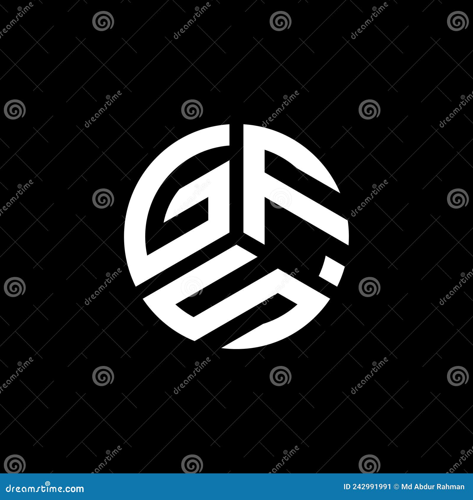 GFS Letter Logo Design on White Background. GFS Creative Initials ...