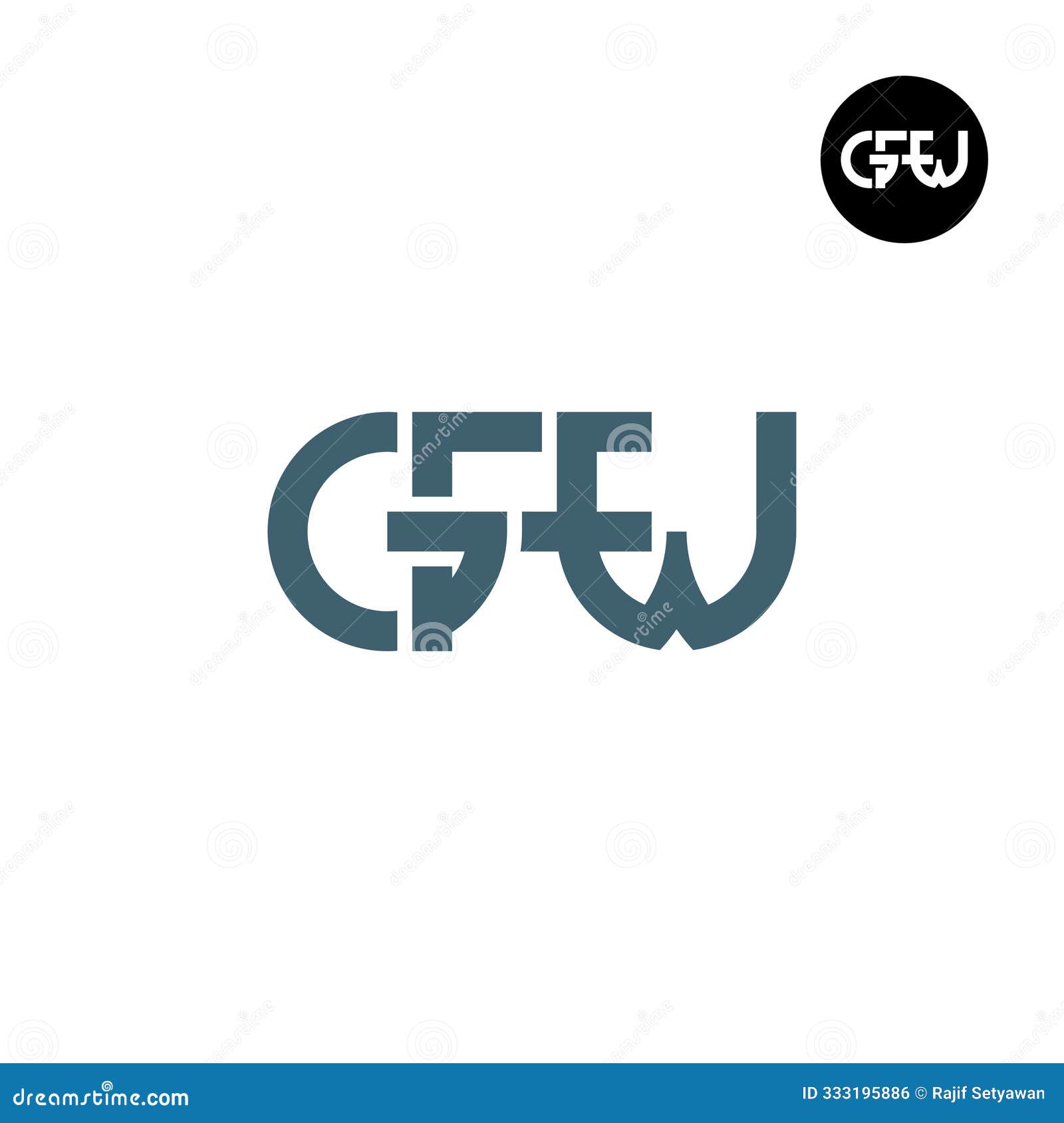 GFW Logo Letter Monogram Design Stock Vector - Illustration of venture ...