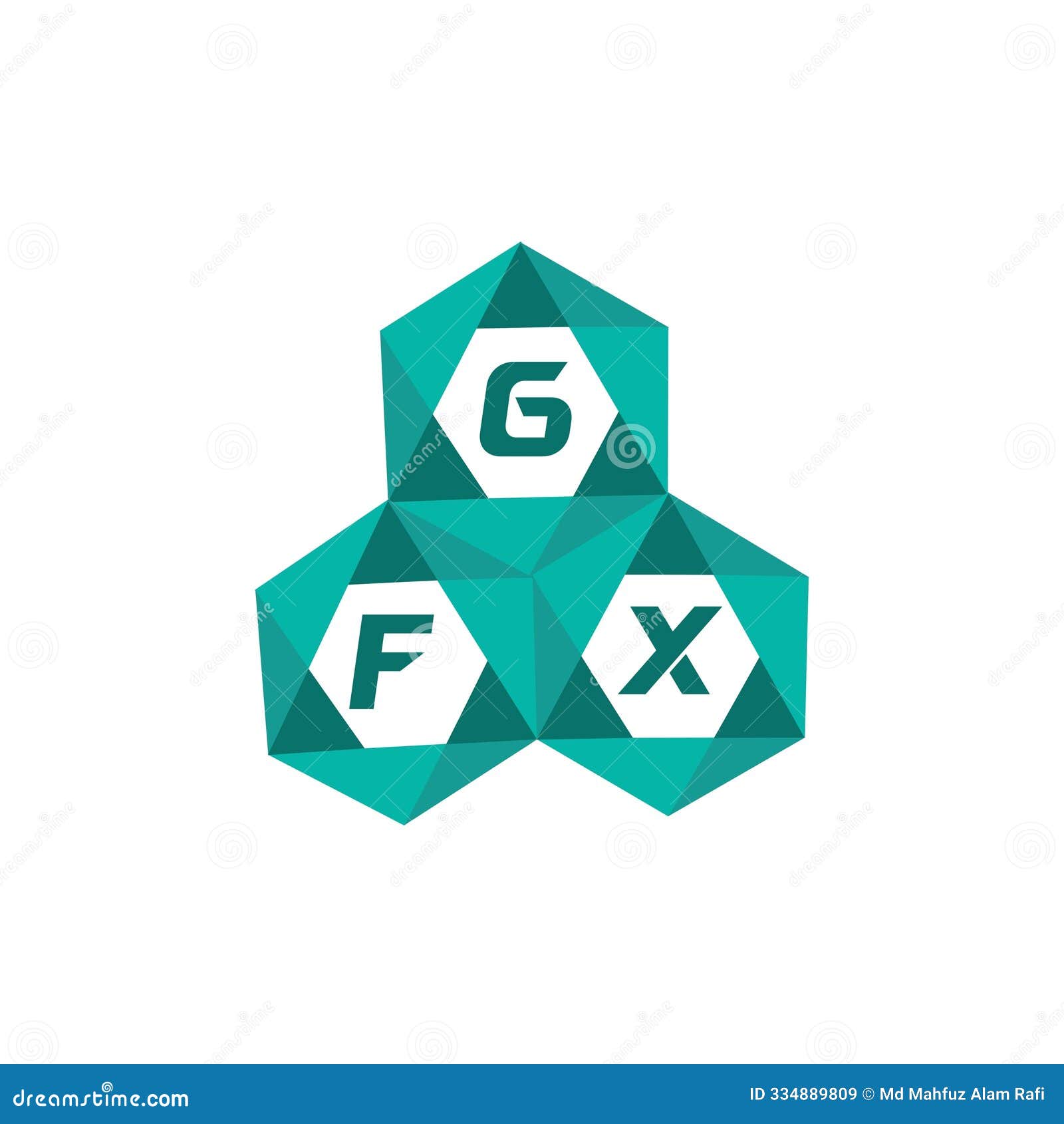 GFX Creative Minimalist Letter Logo. GFX Unique Vector Initials ...