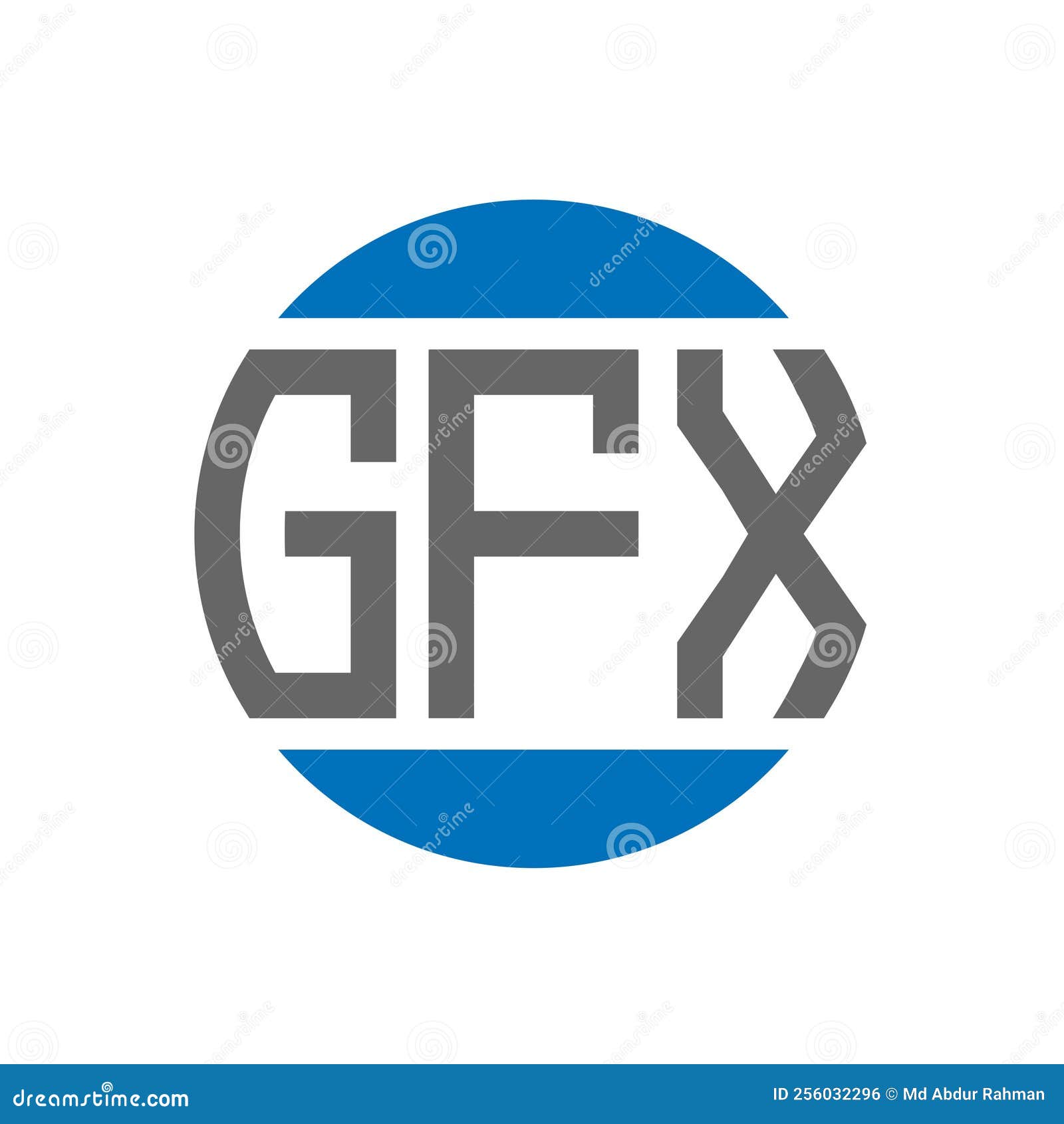 GFX Letter Logo Design on White Background. GFX Creative Initials ...