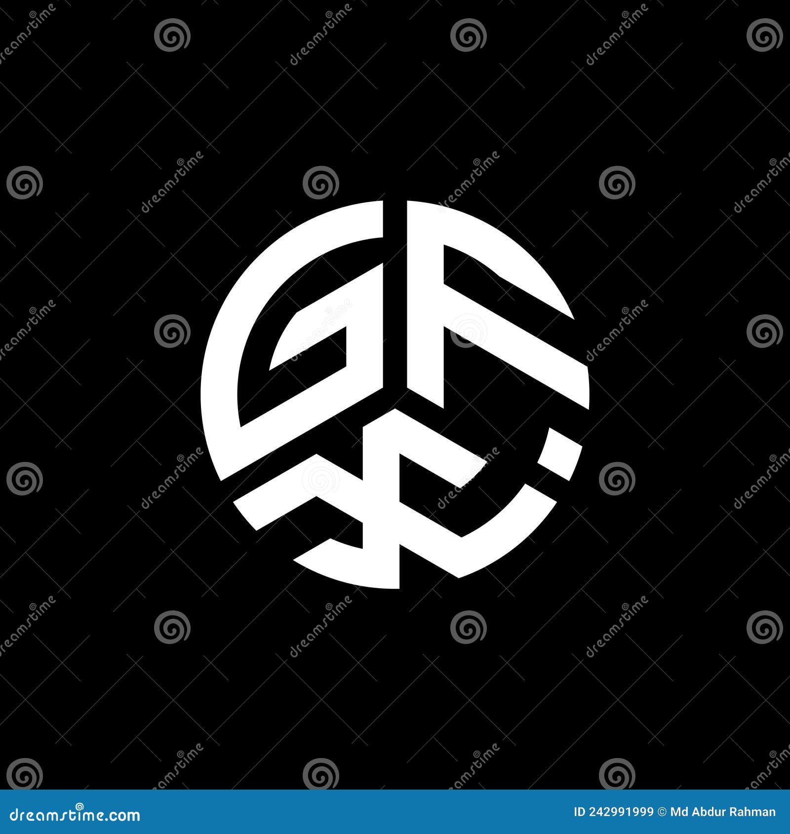 GFX Letter Logo Design On White Background. GFX Creative Initials ...