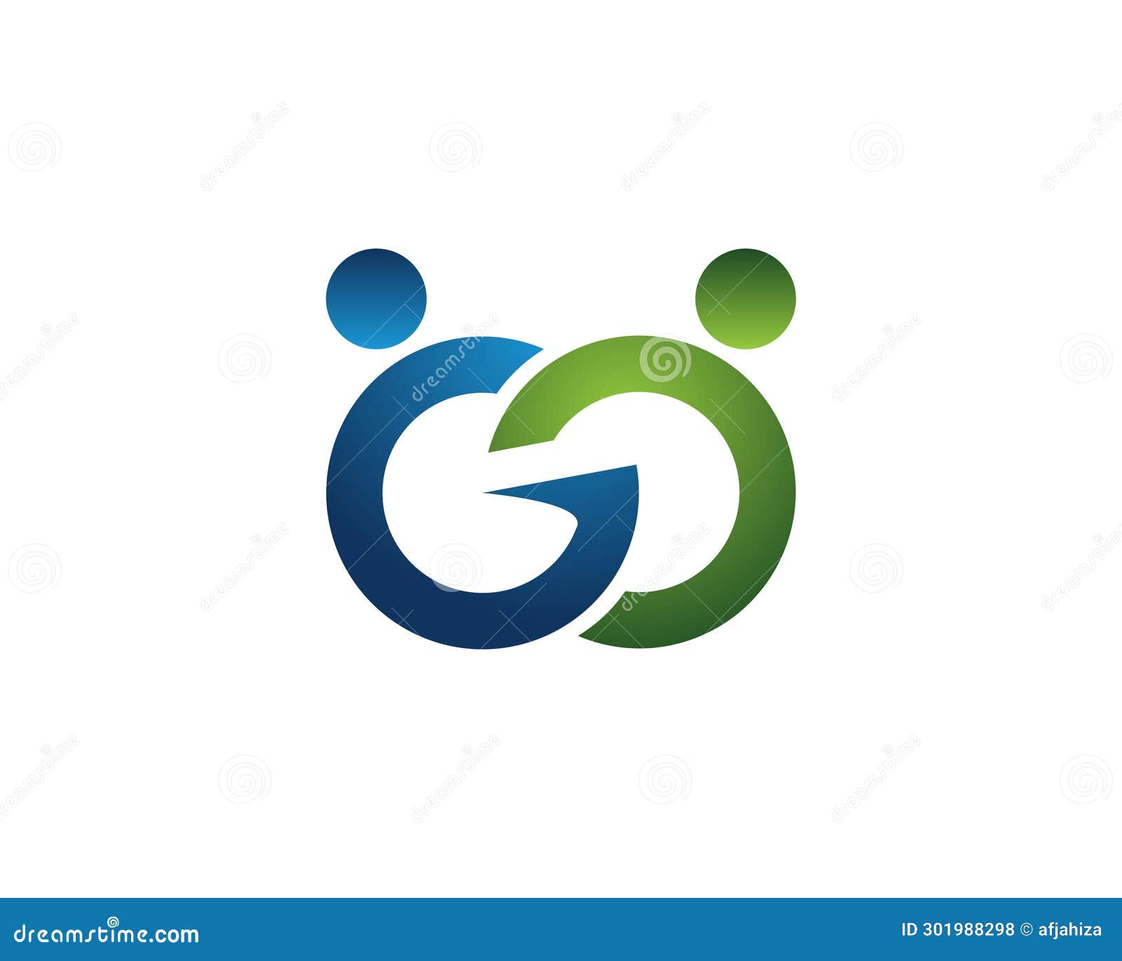Gc go people logo template stock vector. Illustration of arrow - 301988298