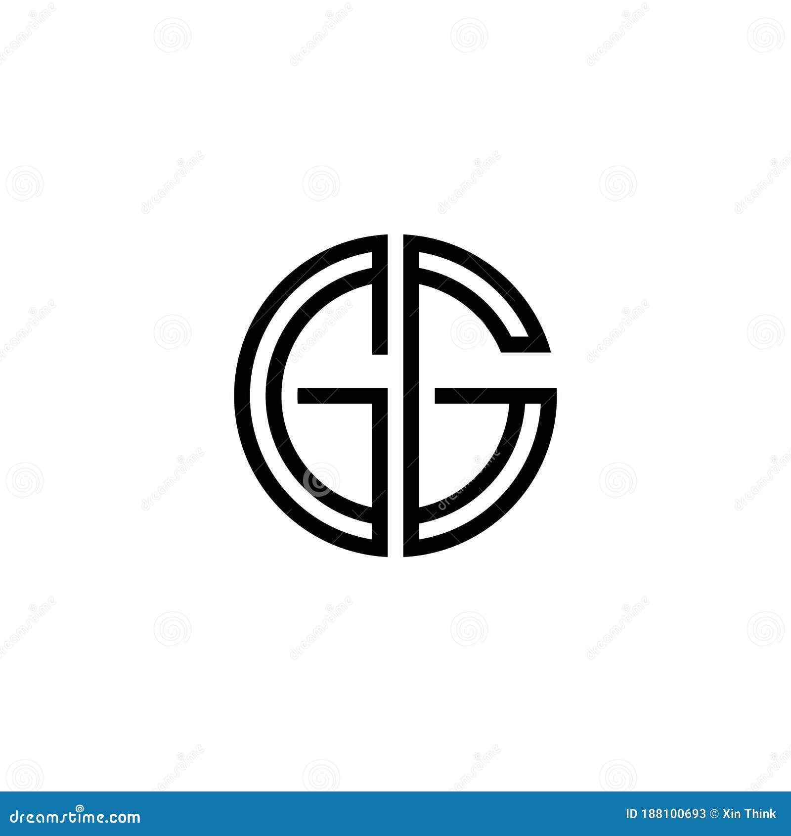 GG Letter Logo Icon Design Template Elements Stock Vector ...
