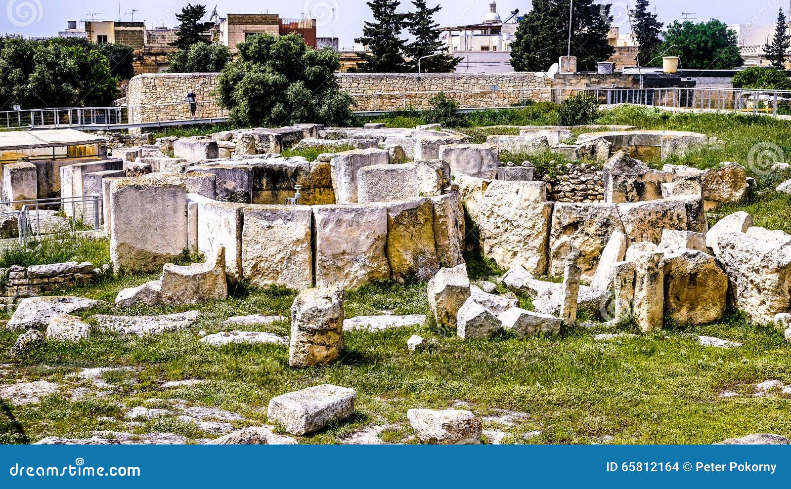 Ggantija Neolithic Monolith-temple Stock Photo - Image of archeologic ...