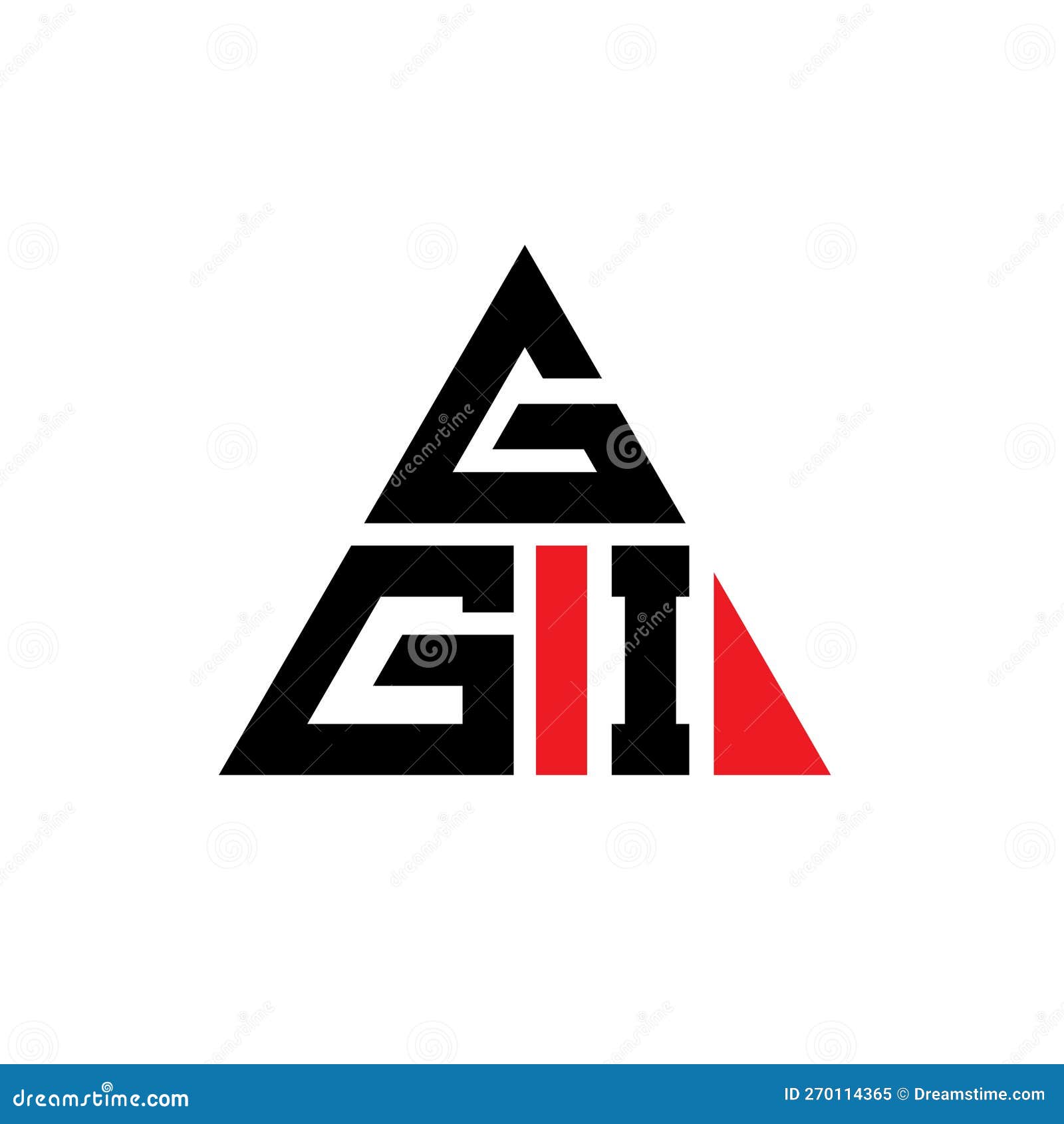 GGI Triangle Letter Logo Design with Triangle Shape. GGI Triangle Logo ...