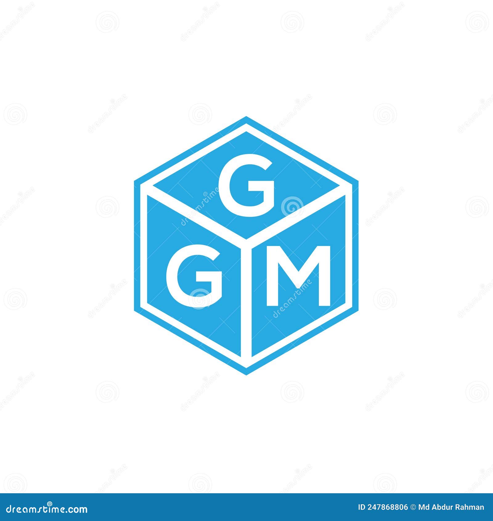 GGM Letter Logo Design on Black Background. GGM Creative Initials ...