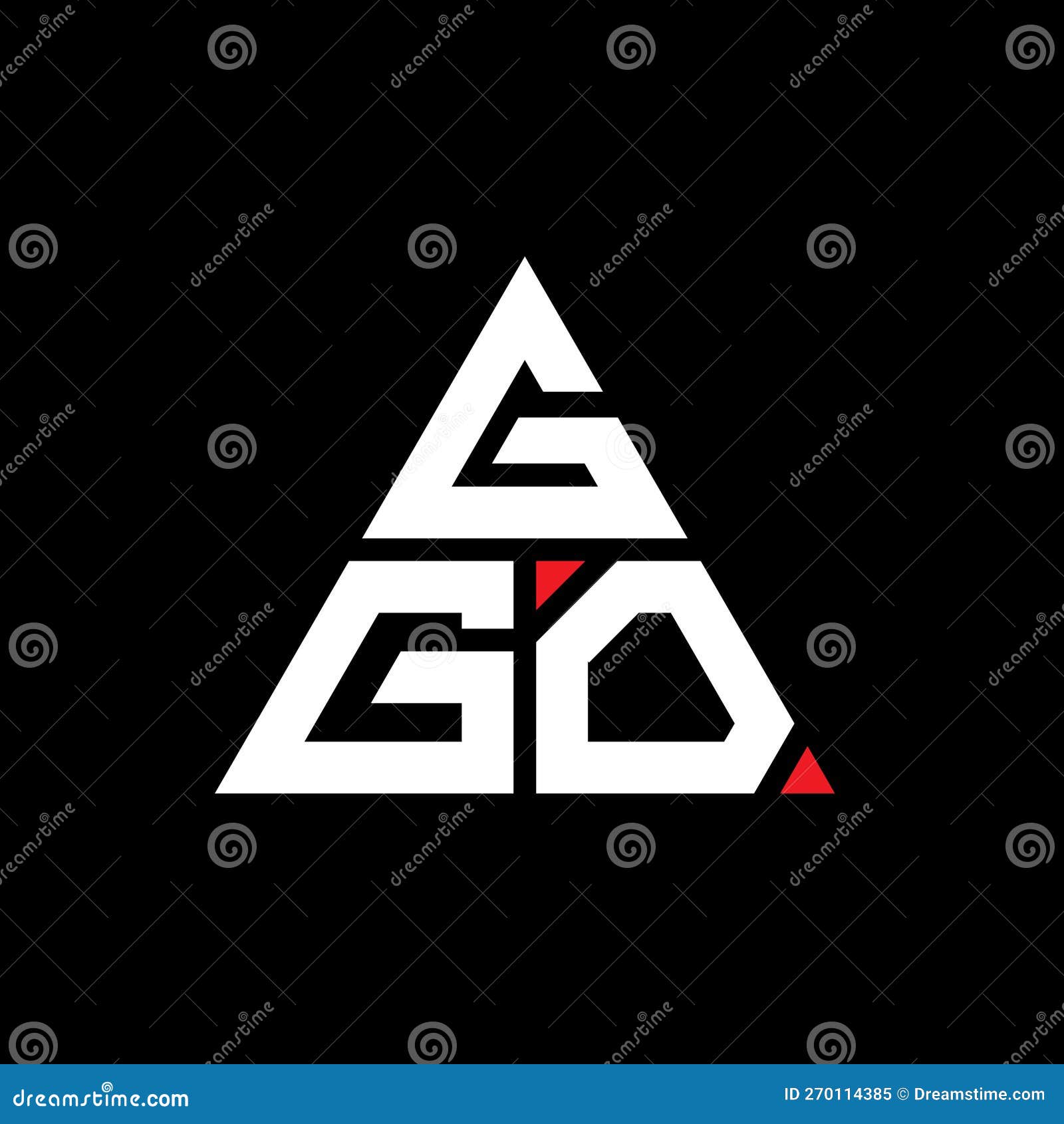 GGO Triangle Letter Logo Design with Triangle Shape. GGO Triangle Logo ...