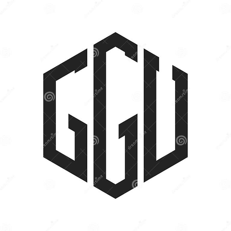 GGU Logo Design. Initial Letter GGU Monogram Logo Using Hexagon Shape ...