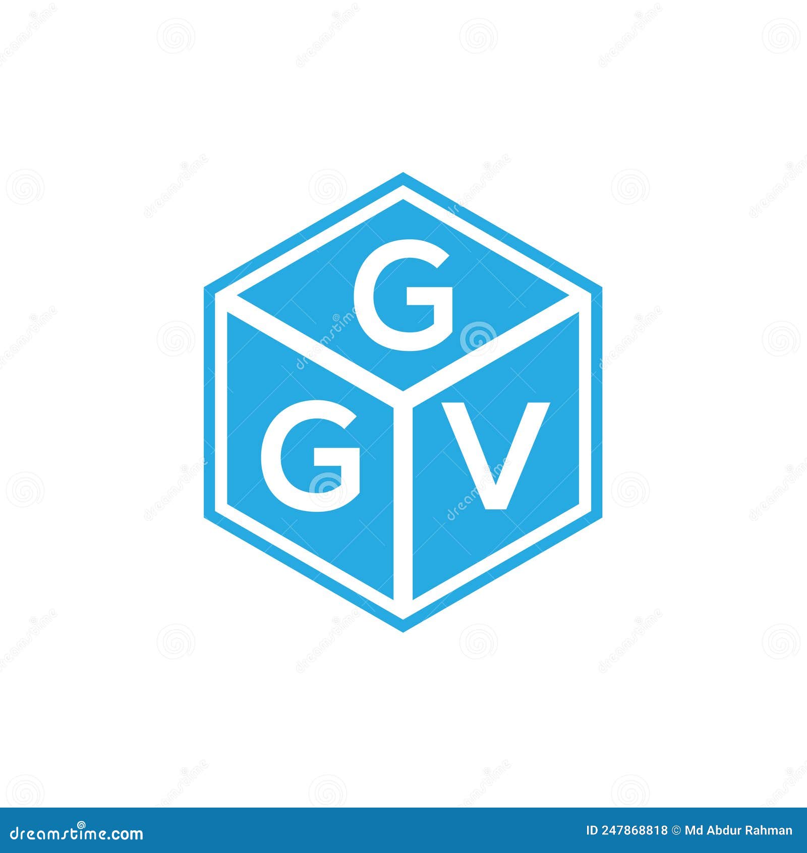 GGV Letter Logo Design on Black Background. GGV Creative Initials ...