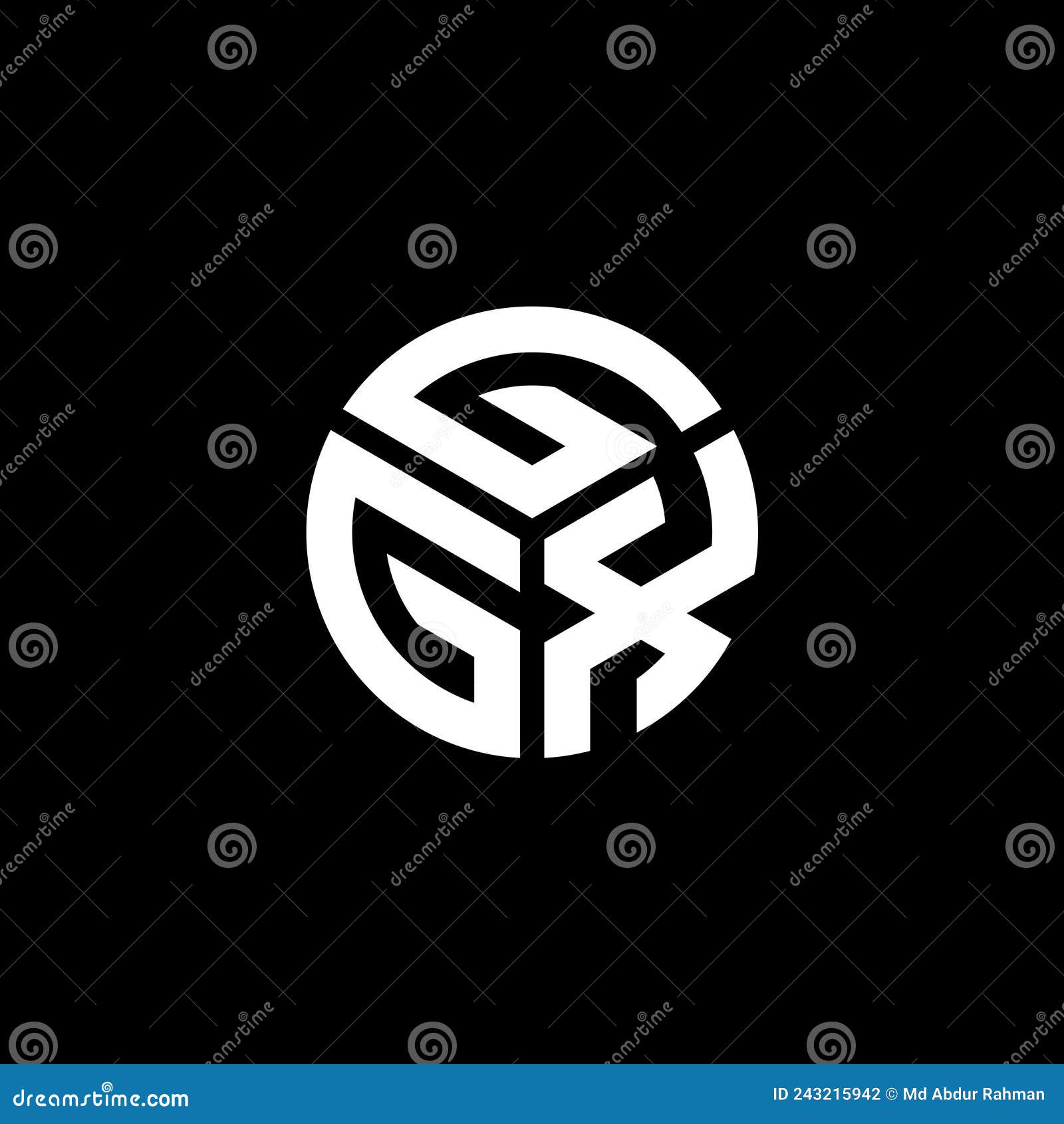 GGX Letter Logo Design on Black Background. GGX Creative Initials ...