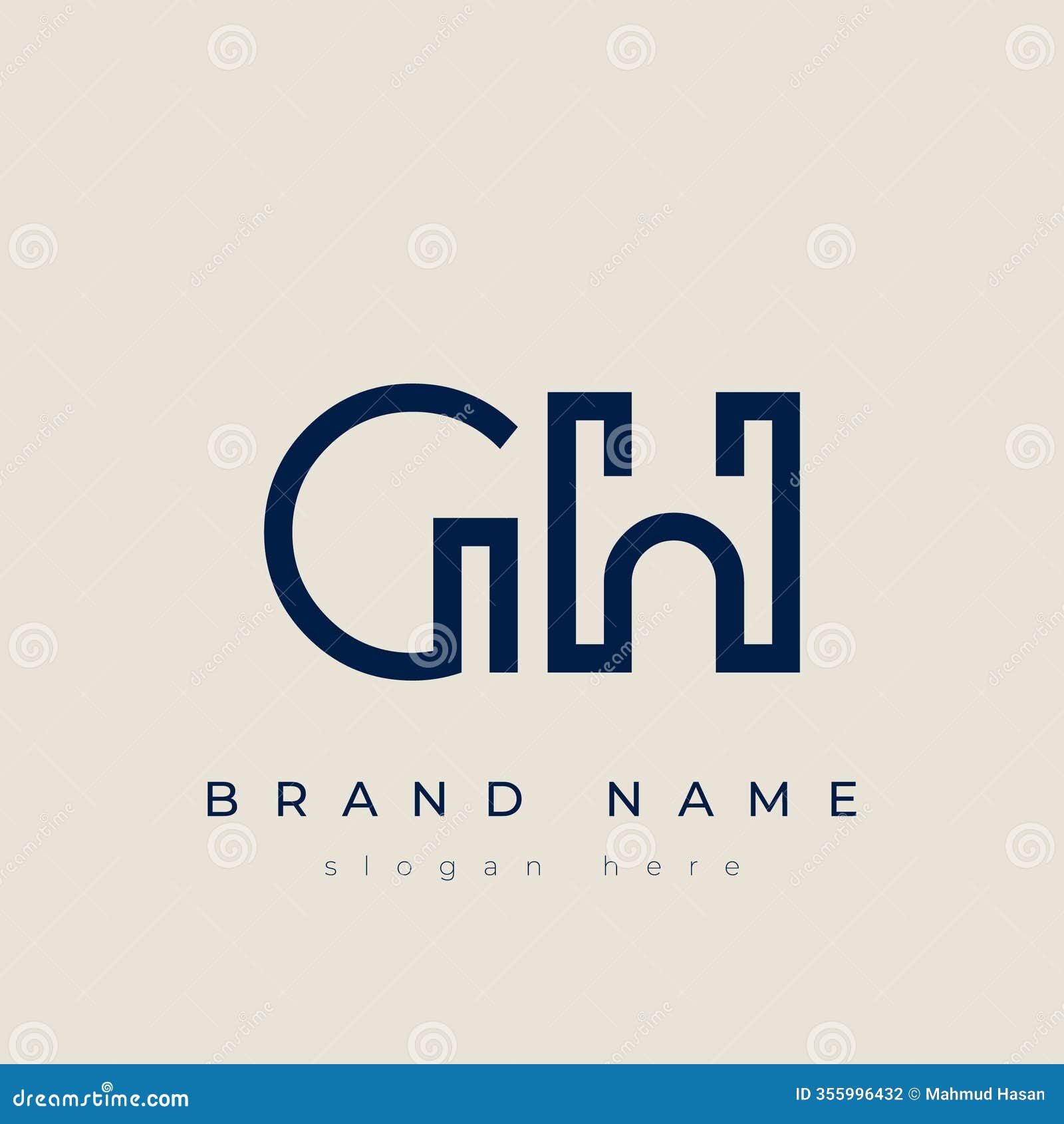 GH Alphabet Letter Icon Logo Vector Illustration | CartoonDealer.com ...
