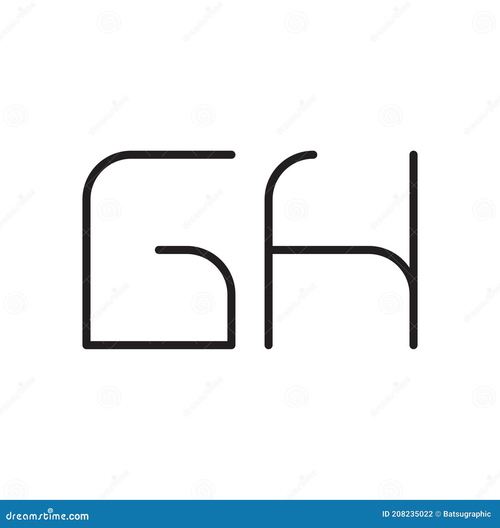 Gh Initial Letter Vector Logo Icon Stock Vector - Illustration of ...