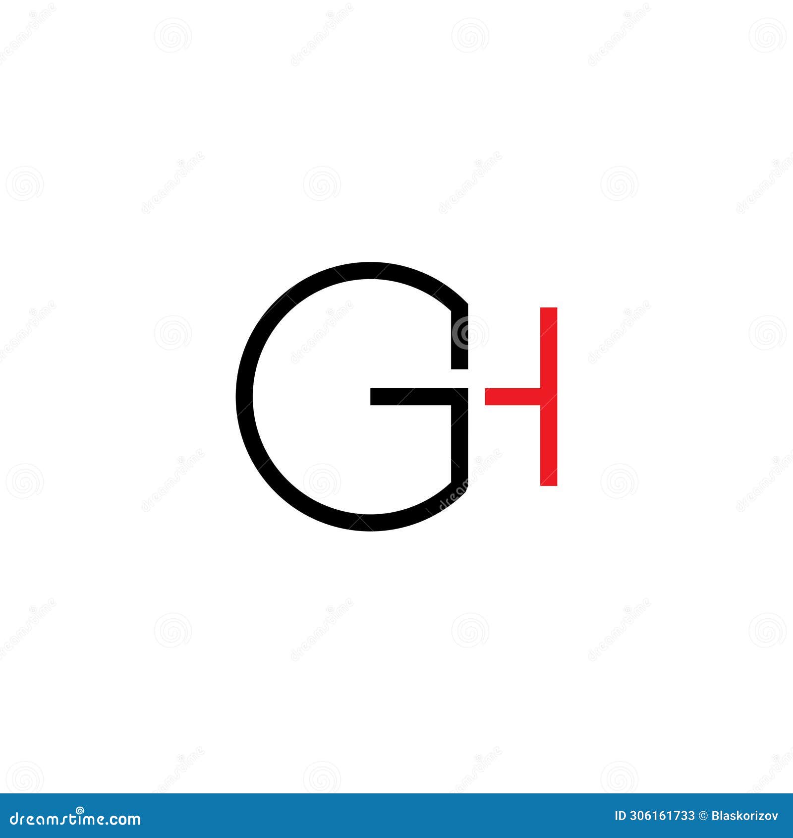Gh Letter G And H Logo Cartoon Vector | CartoonDealer.com #306161733