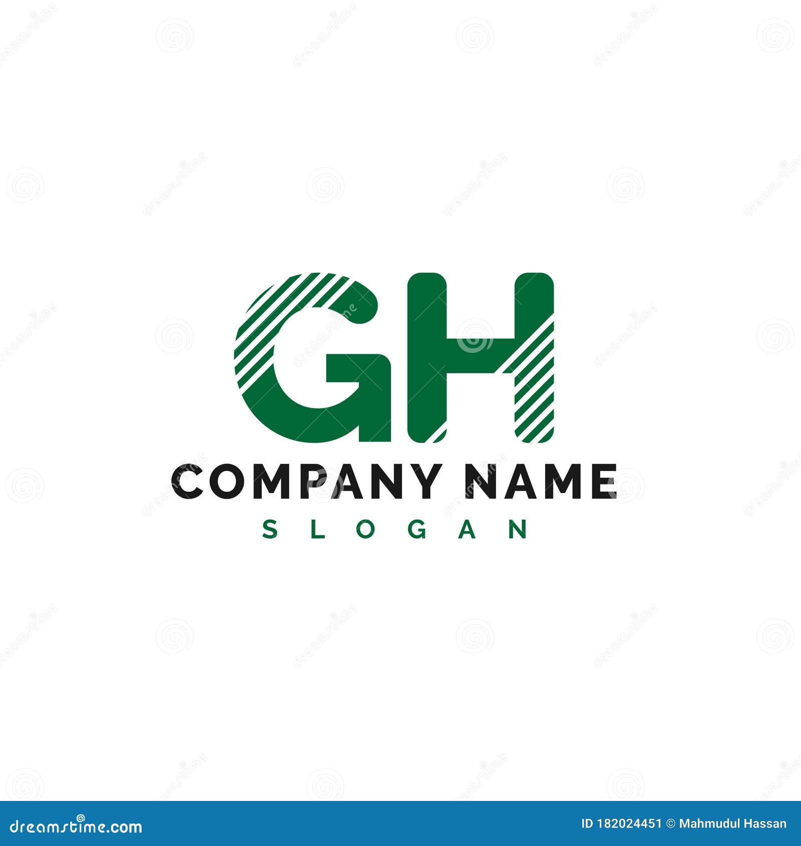 GH Letter Logo Design. GH Letter Logo Vector Illustration - Vector ...