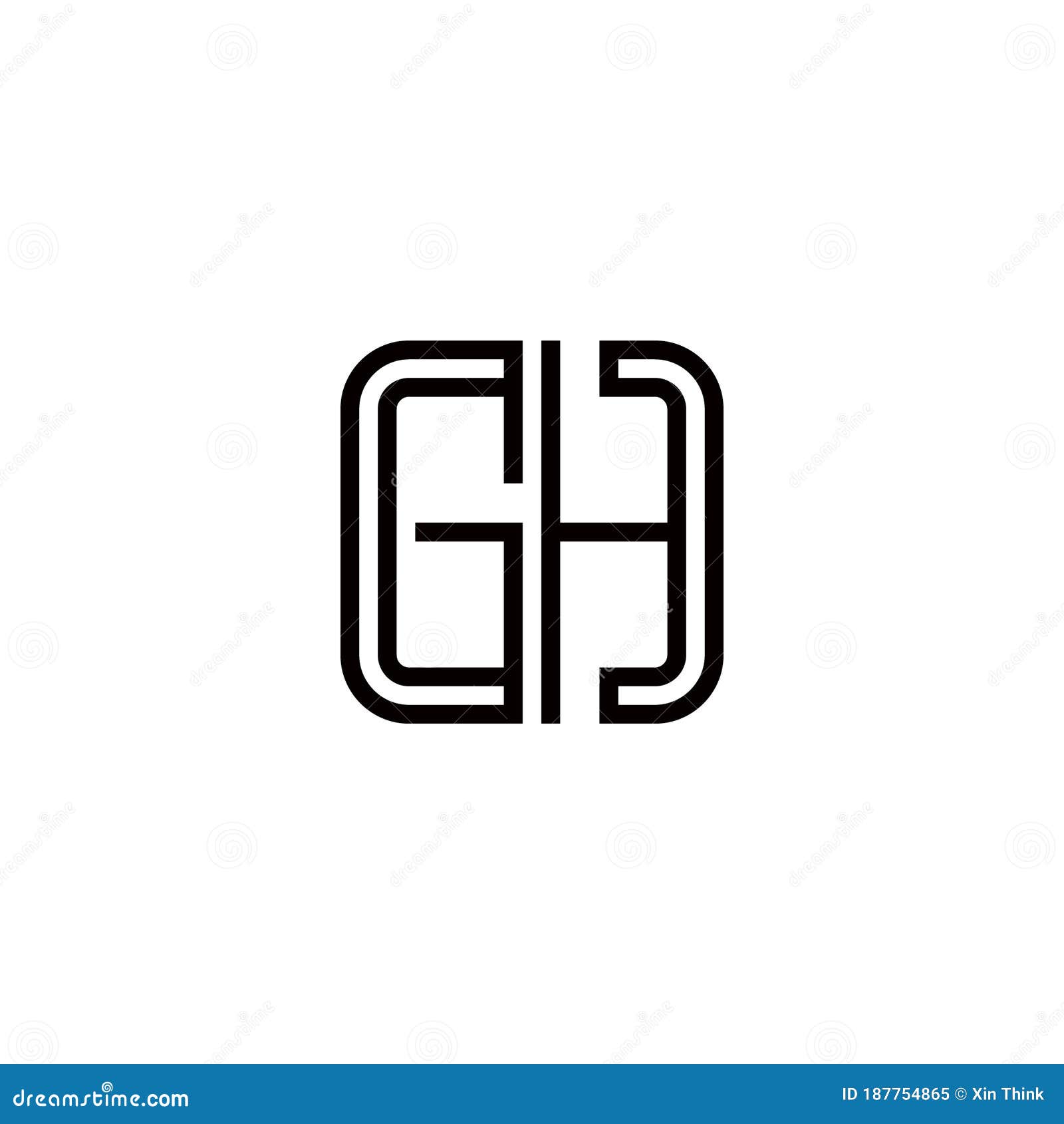 GH Letter Logo Icon Design Template Elements Stock Vector ...