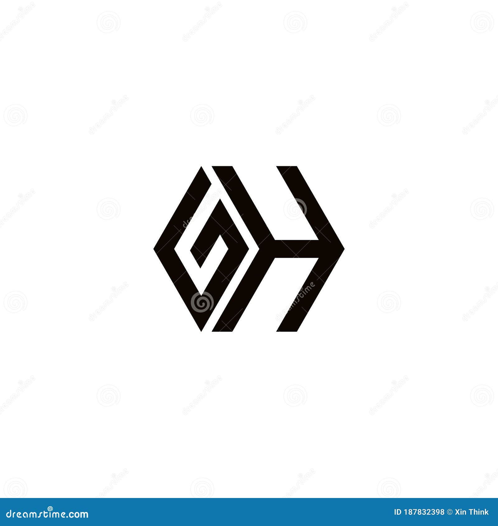 GH Letter Logo Icon Design Template Elements Stock Vector ...