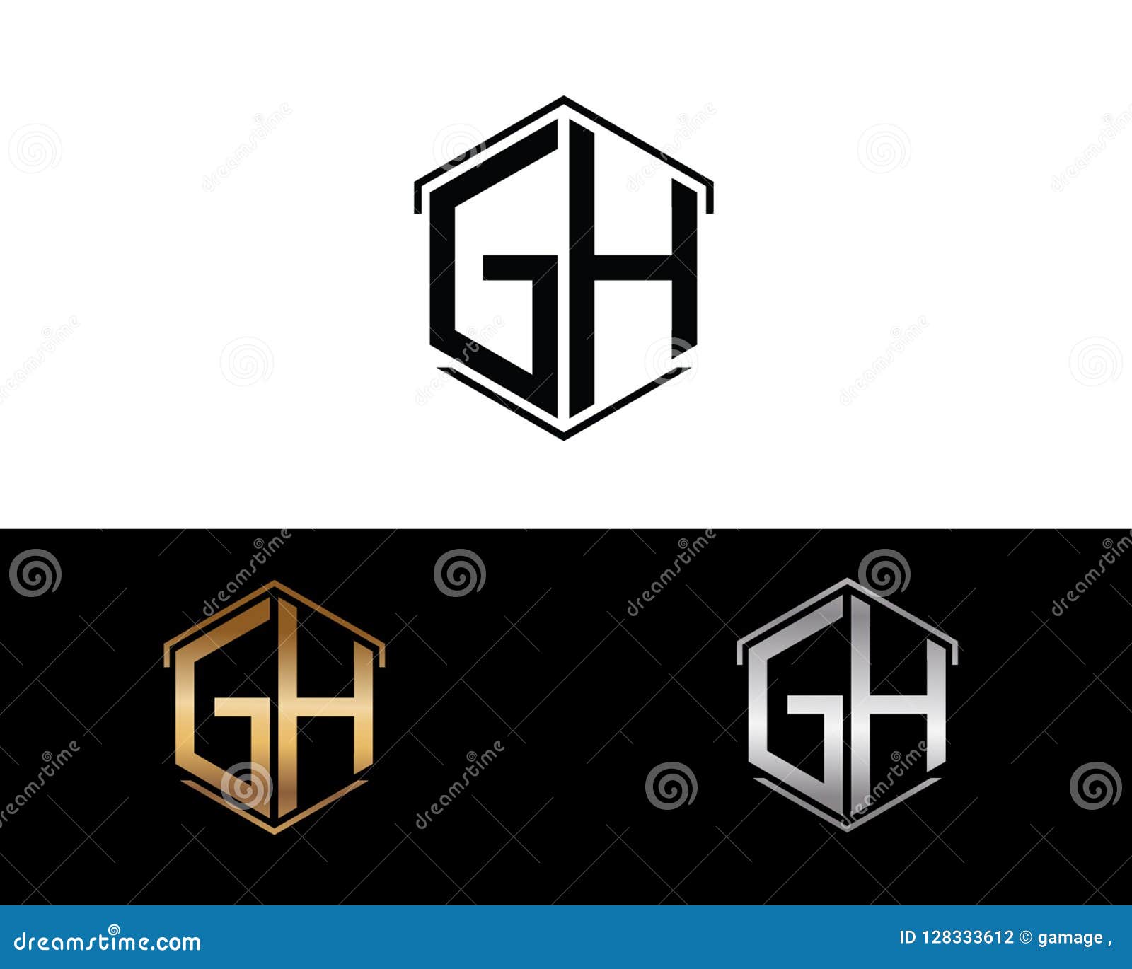 GH Letters Linked with Hexagon Shape Logo Stock Vector - Illustration ... GH Letters Linked with Hexagon Shape Logo Stock Vector - Illustration ...
