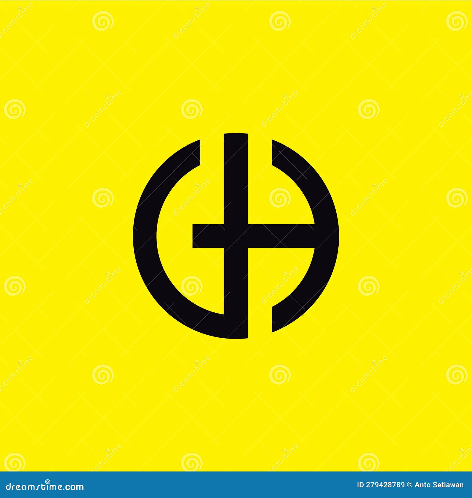 GH Logo Design. Letter GH Initial Vector Stock Vector - Illustration of ...