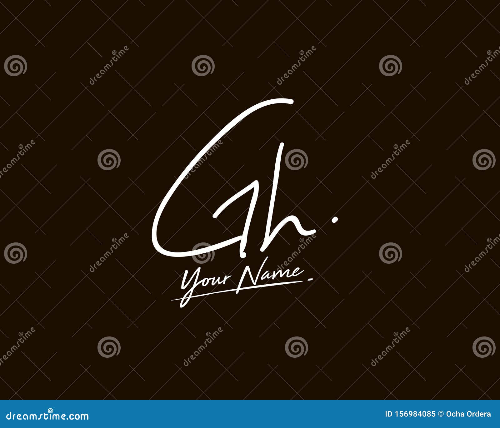 GH Signature Initial Logo Template Vector. Initial Signature Logo ...