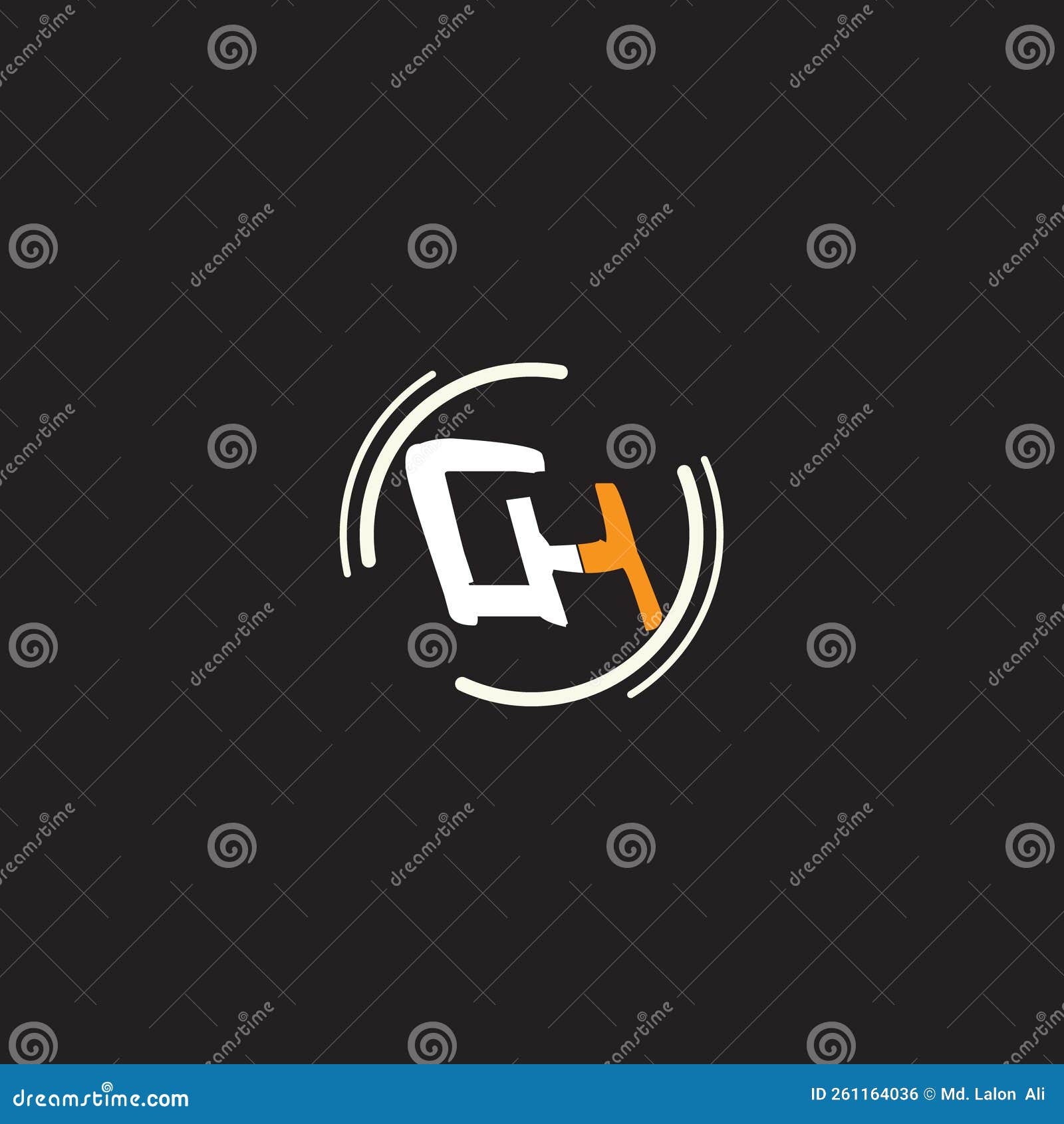 GH Text Logo Design stock vector. Illustration of label - 261164036