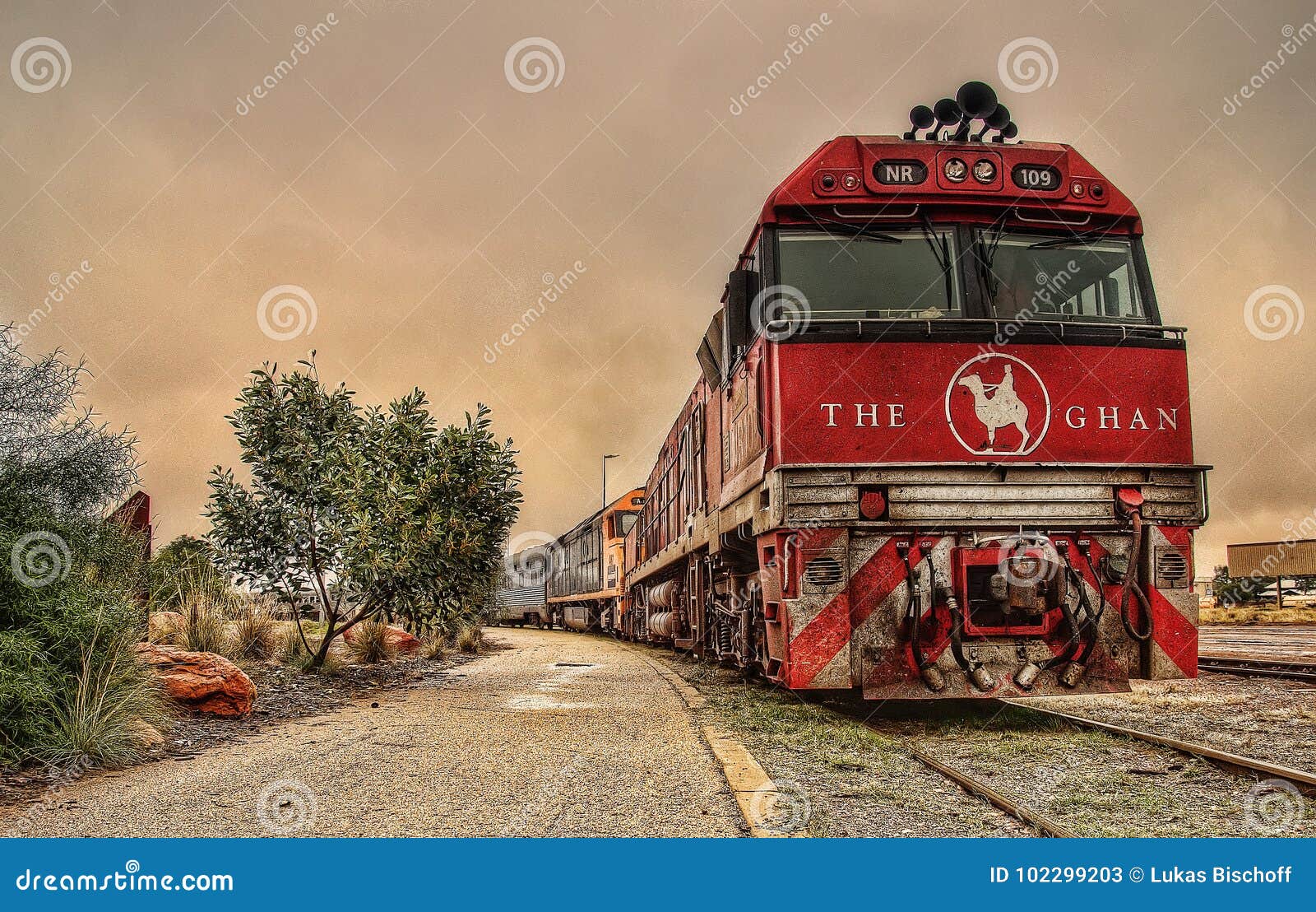 The Ghan Australia editorial stock photo. Image of port - 102299203