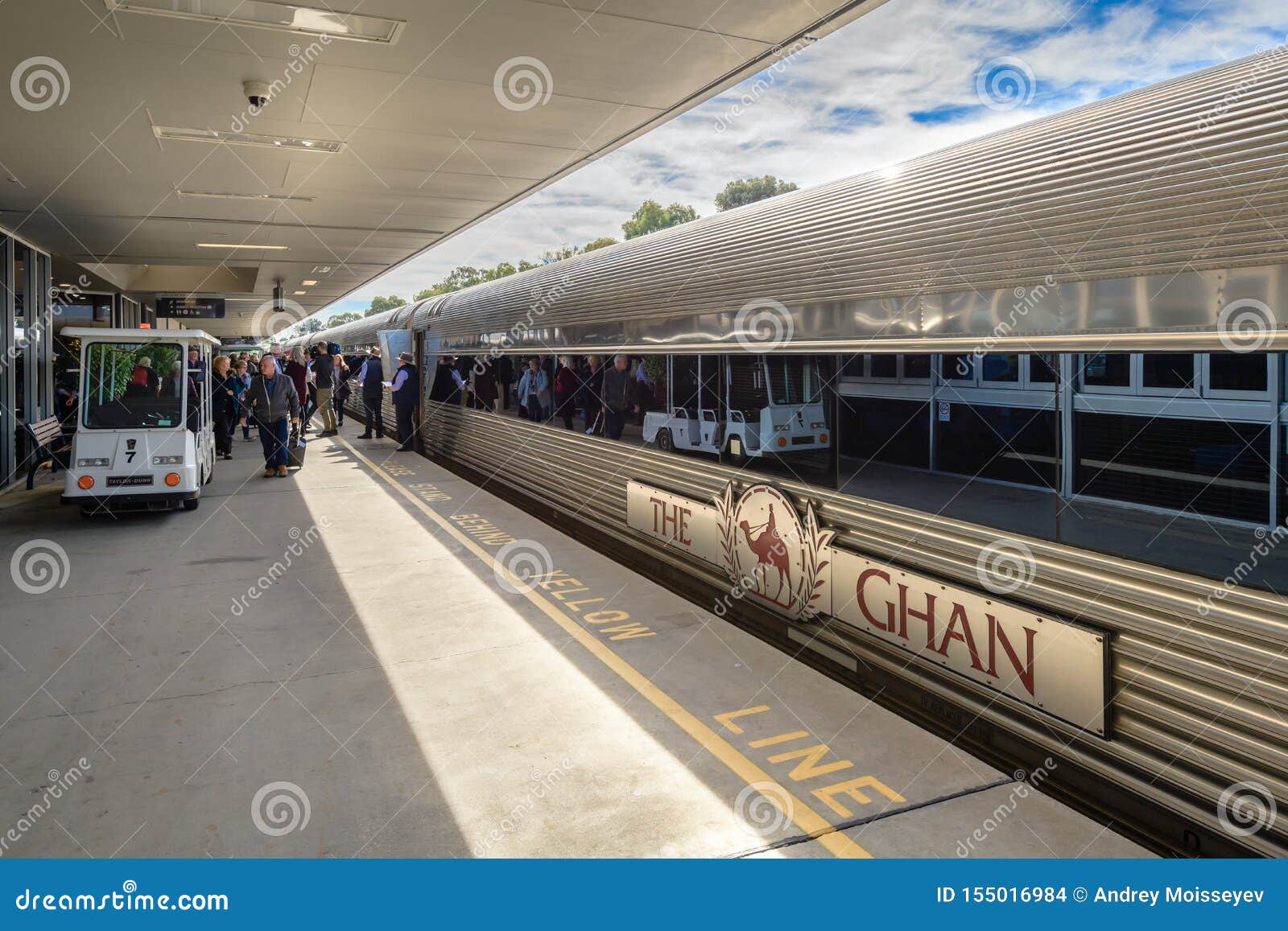 The Ghan Train Is Waiting At Railway Station Alice Springs, Australia ... The Ghan Train Is Waiting At Railway Station Alice Springs, Australia ...