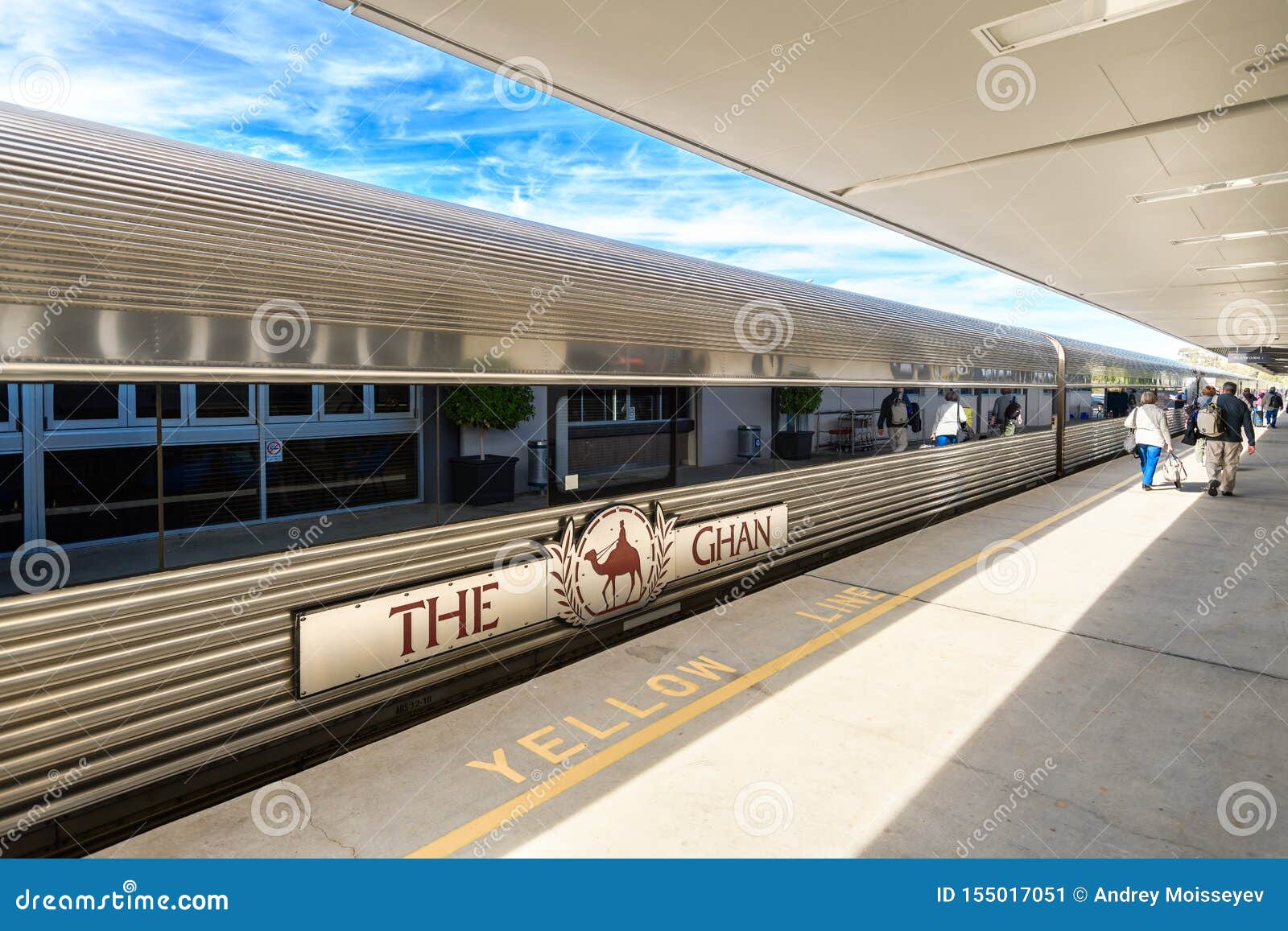 The Ghan Train Is Waiting At Railway Station Alice Springs, Australia ... The Ghan Train Is Waiting At Railway Station Alice Springs, Australia ...