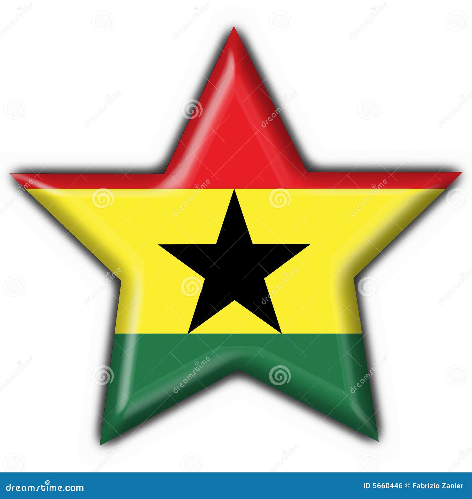 Ghana Button Flag Star Shape Stock Illustration - Illustration of great ...