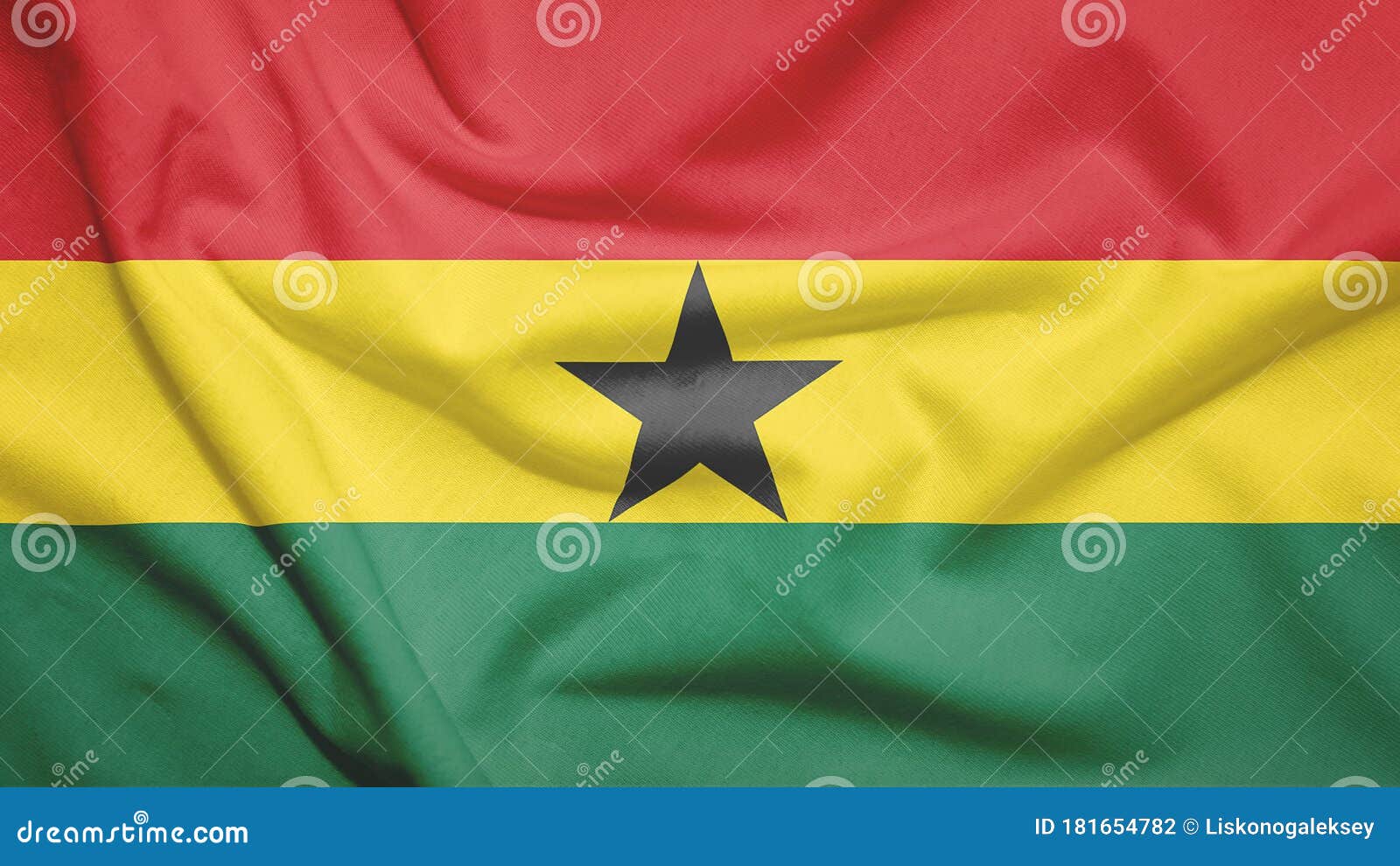 Ghana Flag with Fabric Texture Stock Illustration - Illustration of ...