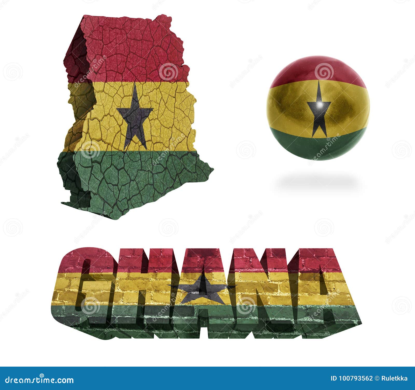 Ghana Symbols stock illustration. Illustration of ghana - 100793562