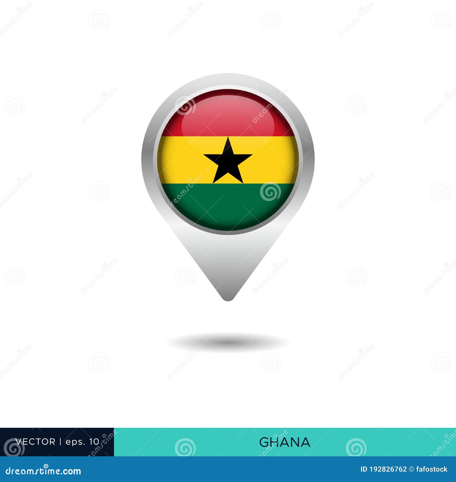 Ghana Flag Map Pin Vector Design Template. Stock Vector - Illustration ...