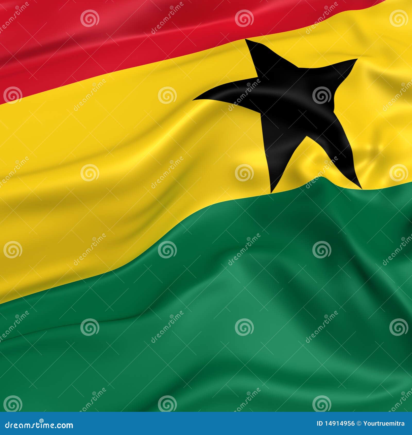 Ghana flag picture stock illustration. Illustration of ghana - 14914956