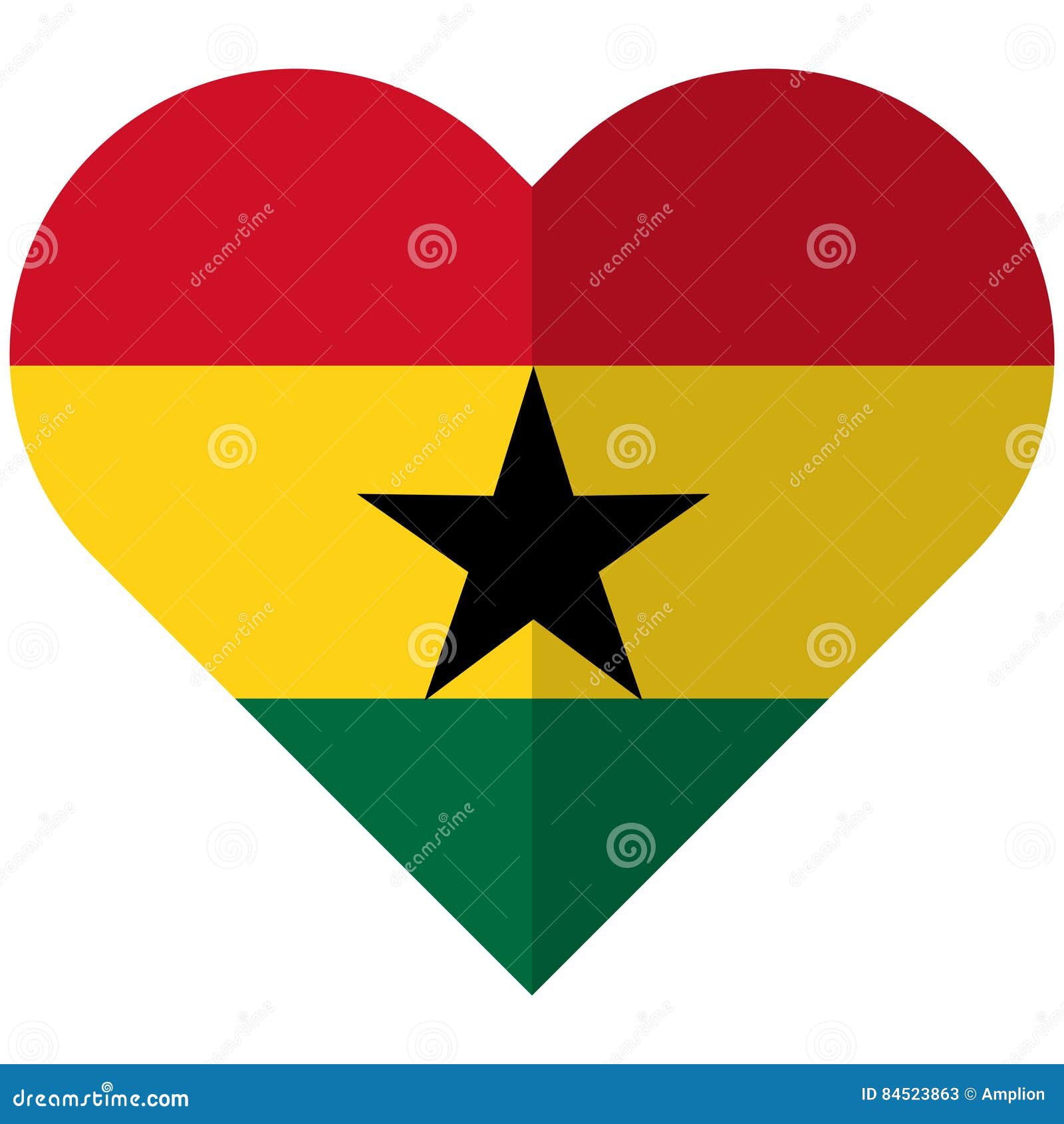 Ghana Flat Landmarks Vector Illustration. Ghana Line City With Famous ...