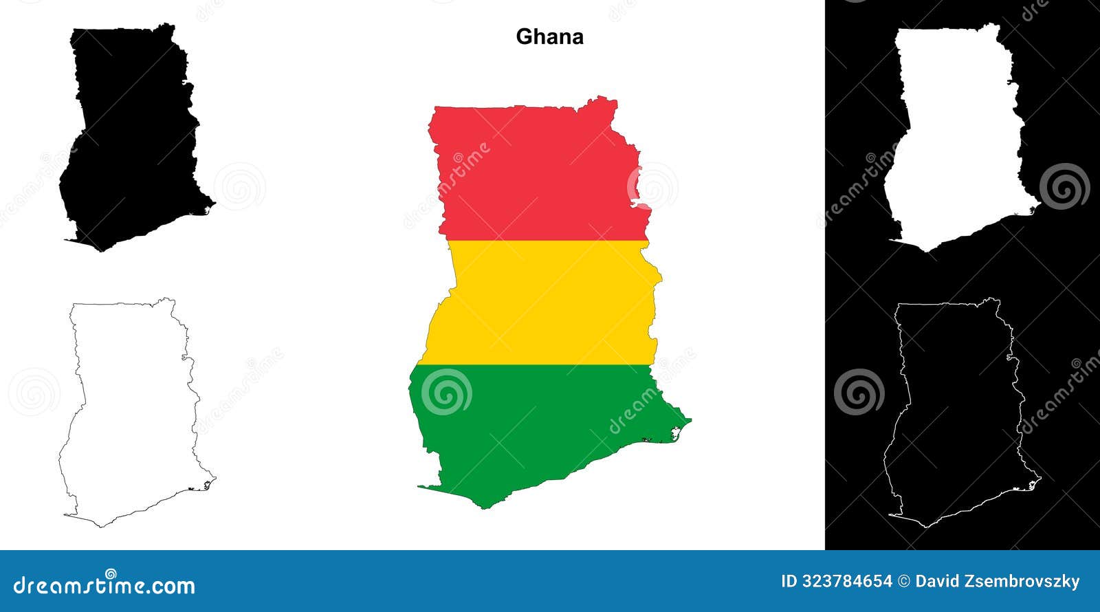 Ghana Outline Vector Map Hand Drawn With Chalk On. | CartoonDealer.com ...